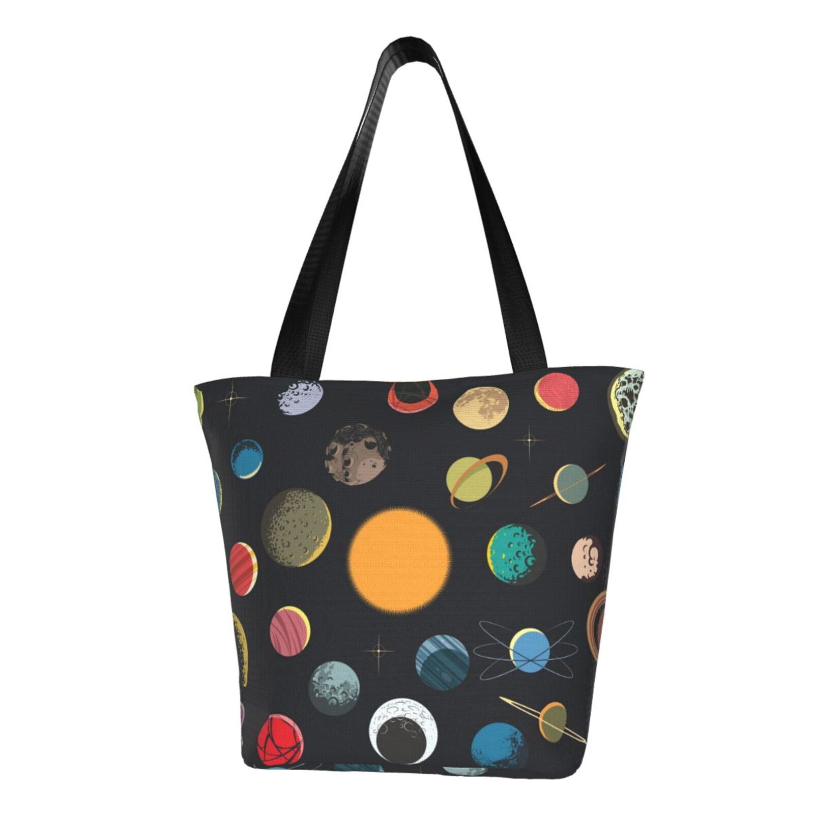 Xecao Planets And Their Moons for Tote Bag for Women -Tote Shoulder Bag with A Little Pocket ...