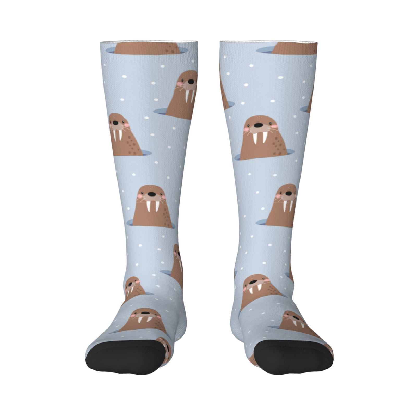 Xecao Playful Walrus Wonders Print Compression Socks for Both Men And ...