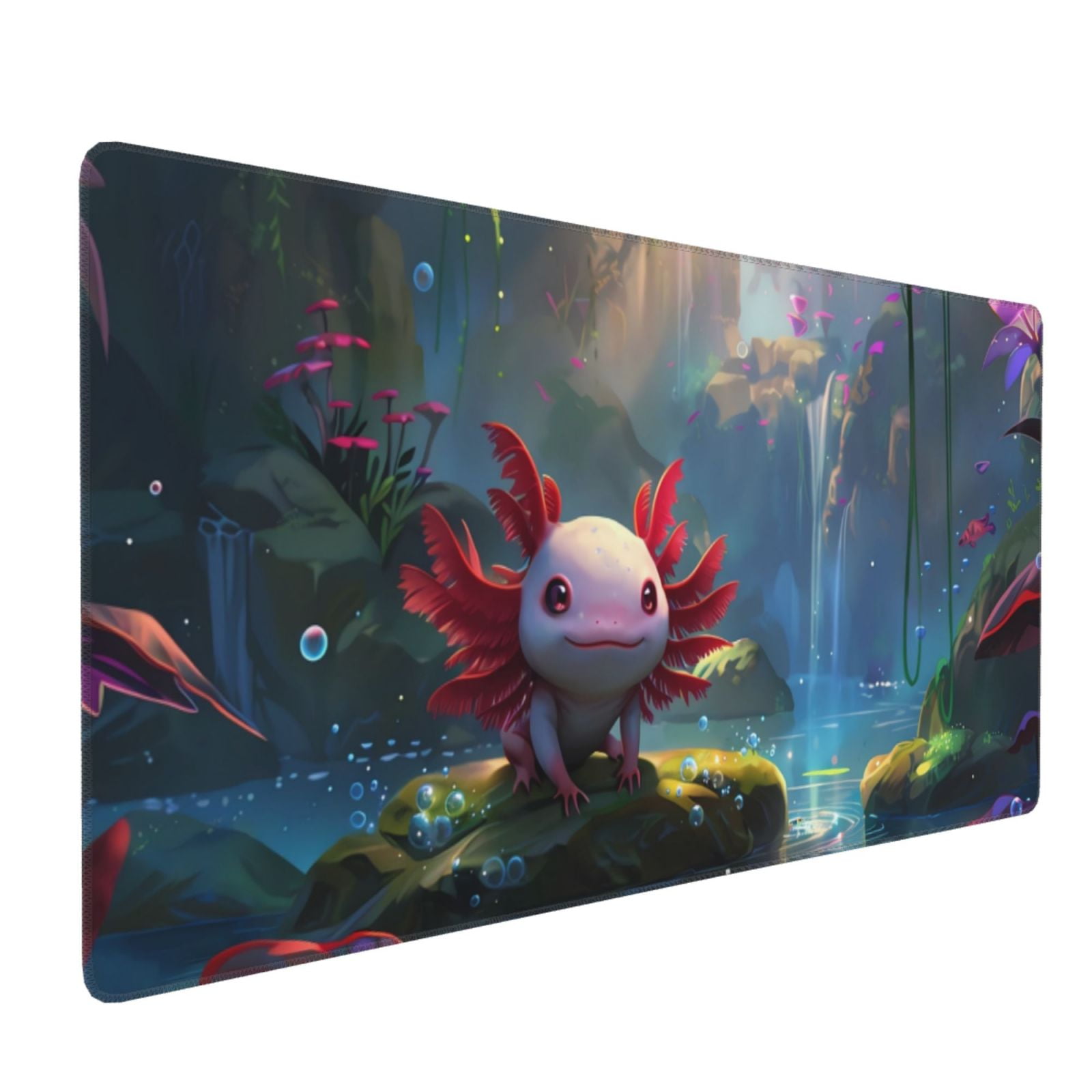 Xecao Pond Cute Axolotl Print Large Mouse Pad, 16x35.5in Mousepad ...
