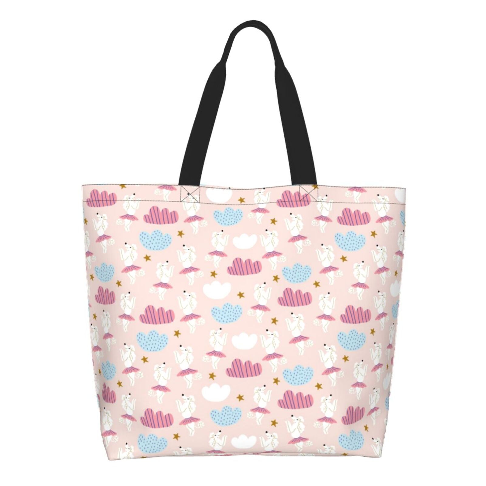 Xecao Poodle In Ballet Skirts Dancing for Tote Bag for Women, Tote Shoulder Bag with a littlw ...