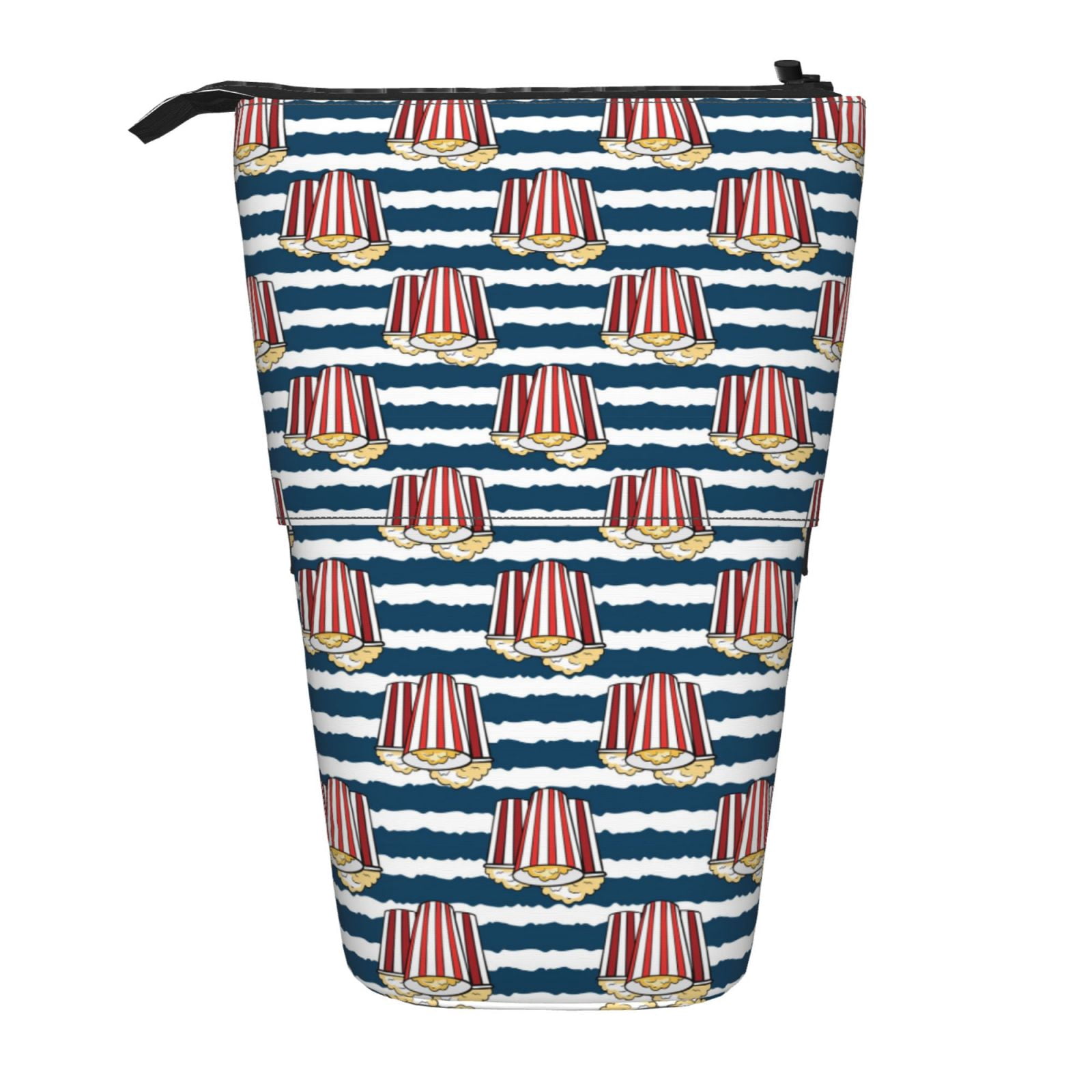 Xecao Popcorn Print Telescopic Pencil Bag Pen Holder Pop Up Stationery ...
