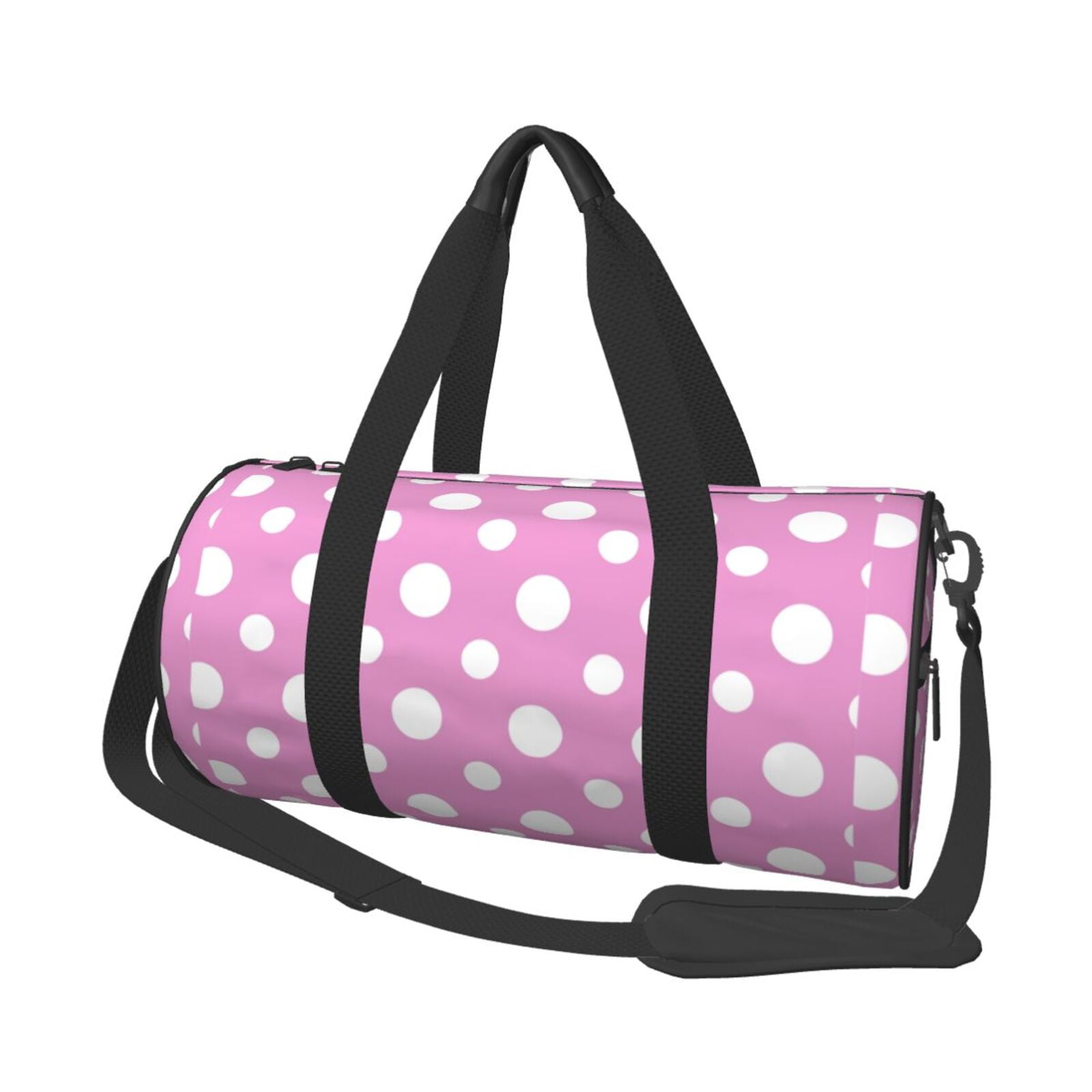 Xecao Purple And White Polka Dot Print Travel Duffle Bag, Bag Carry On Tote Bags for Women ...