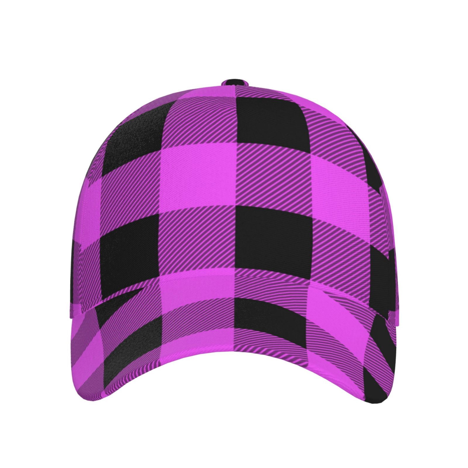 Xecao Purple Black Buffalo Plaid for Baseball Cap: Unisex, crafted from ...