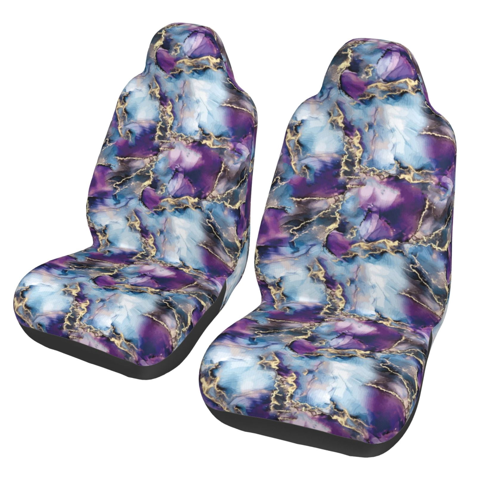 Xecao Purple Marble Texture Print Car Seat Cover in That Fits Most Cars ...