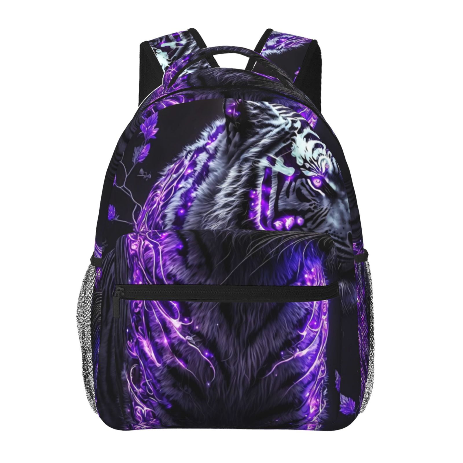Xecao Purple Plant White Tiger Backpack, a stylish and functional ...
