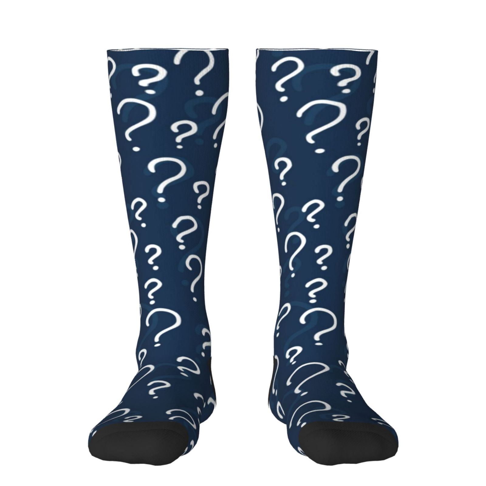Xecao Question Marks print thigh-high socks, crafted for both men and ...