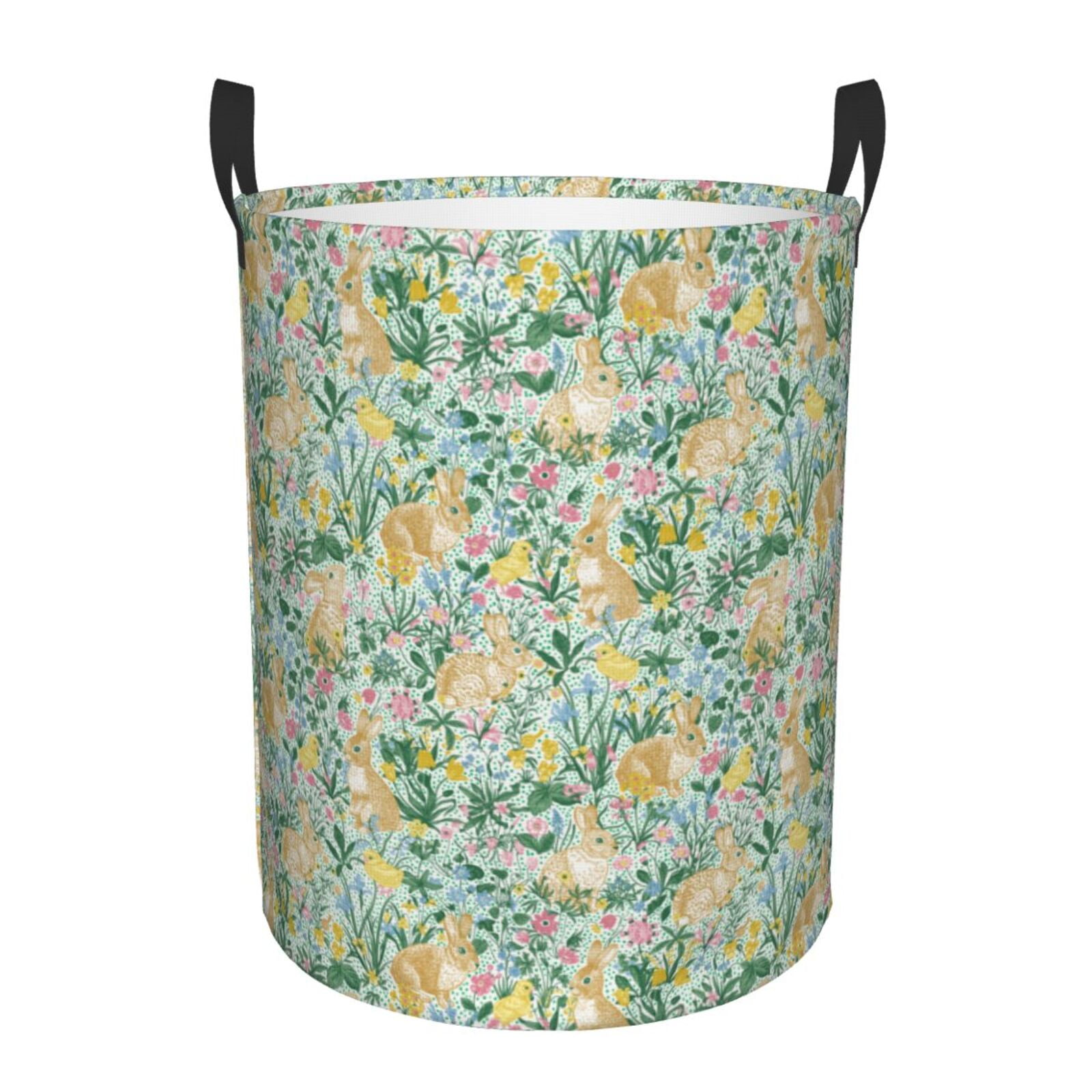 Xecao Rabbit And Chick Print Laundry Hamper Basket,designed for Blanket ...