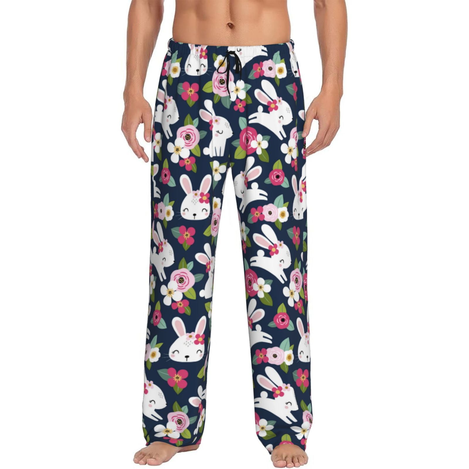 Xecao Rabbit And Rose Men's Straight Lounge Pajama Pants: The Ultimate ...