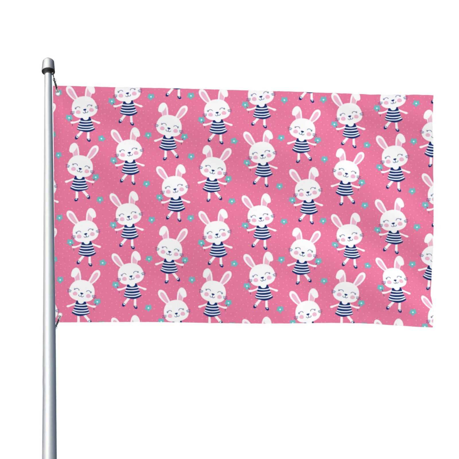 Xecao Rabbit Holding Flowers for Longest Lasting Flag, Made From ...