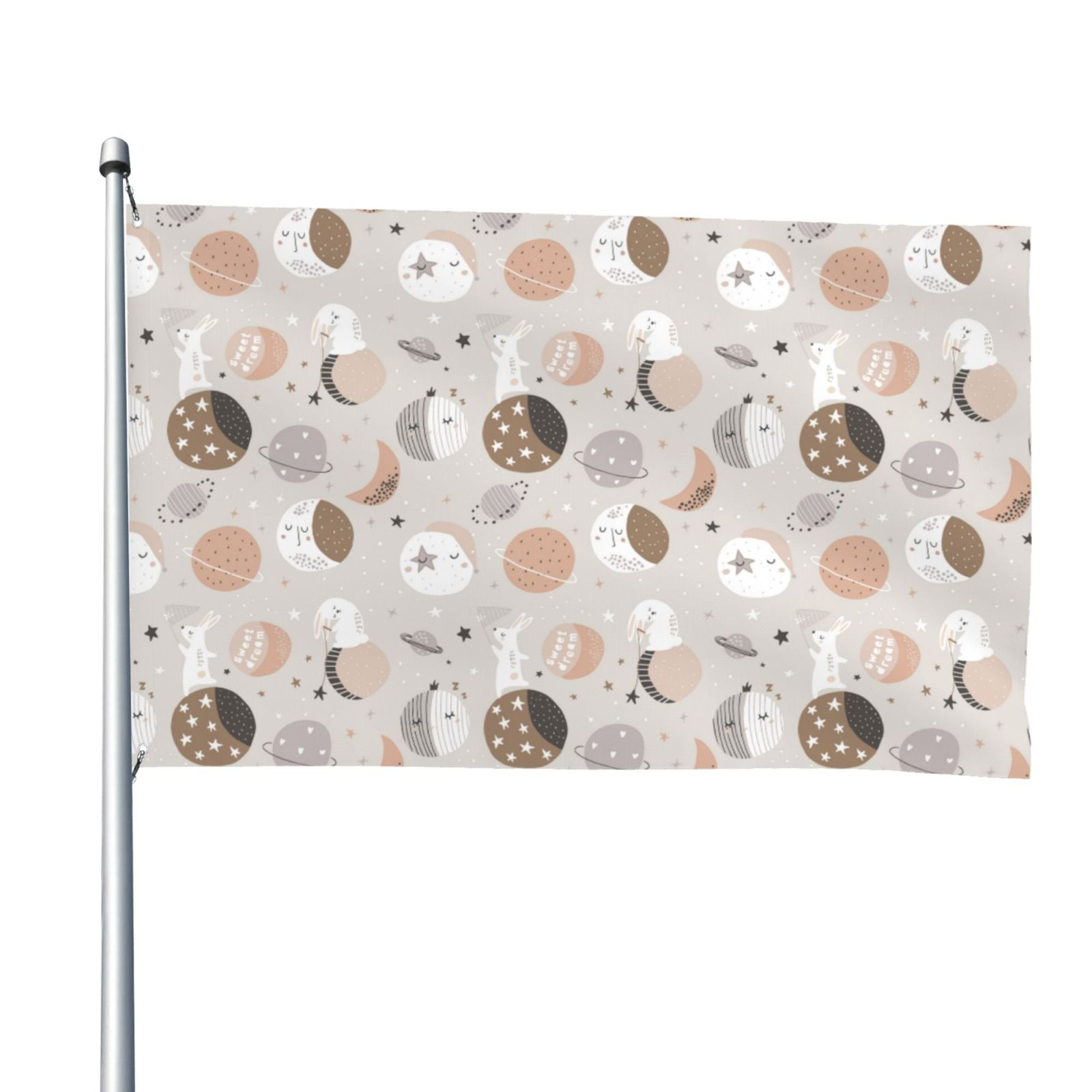 Xecao Rabbit In Space for Longest Lasting Flag, Made From Polyester, UV ...