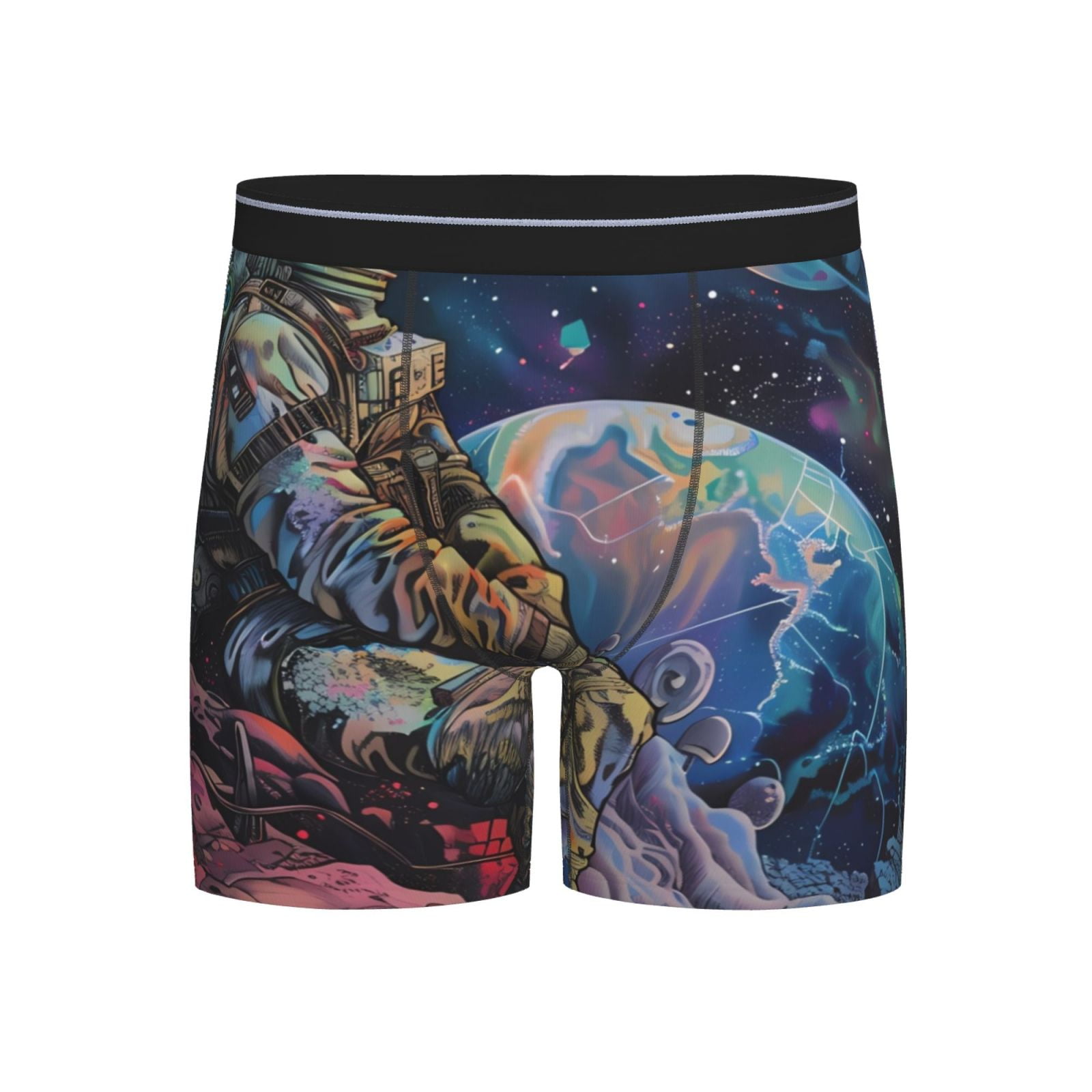 Xecao Rainbow Astronaut Space Landscape Print Boxer Briefs for Men's ...