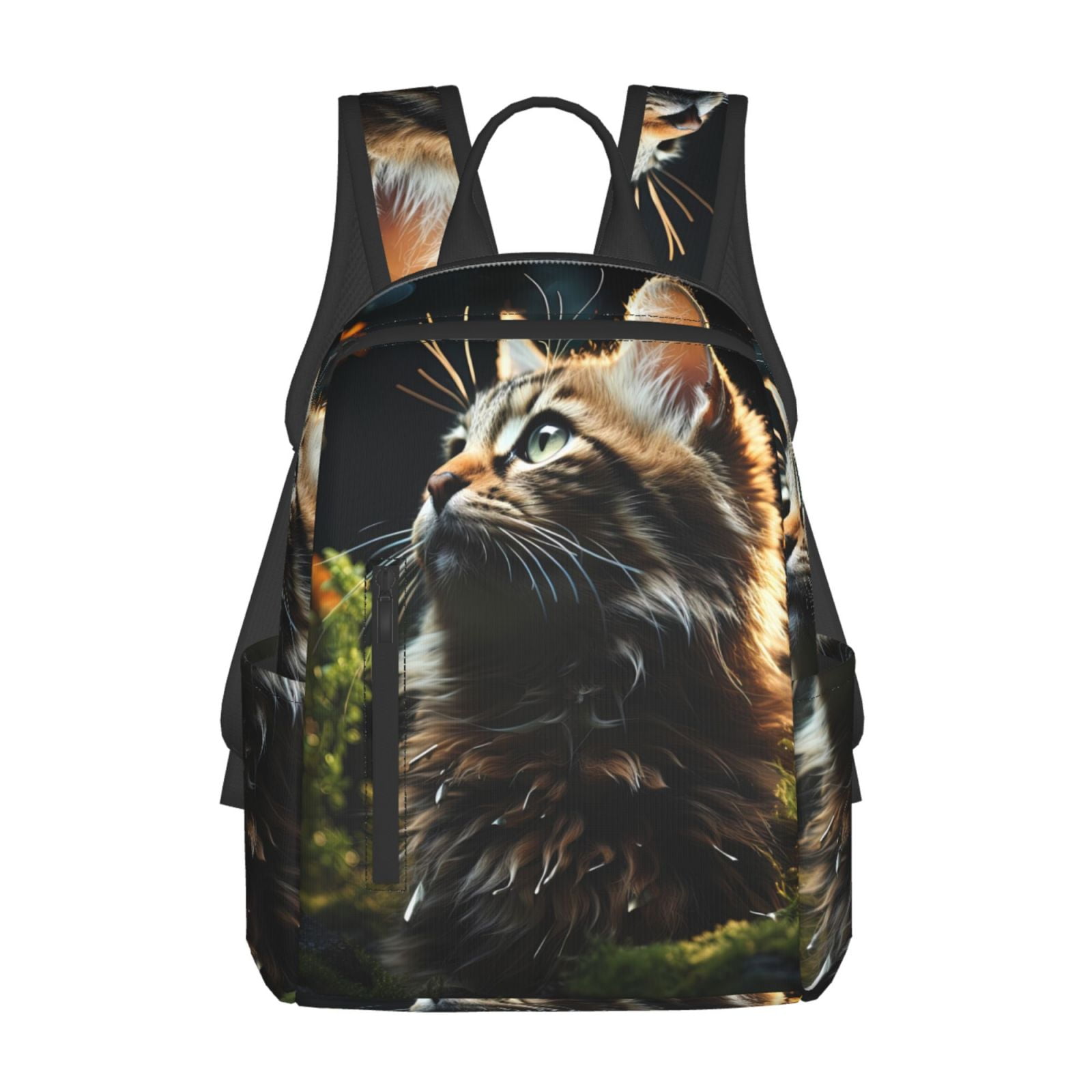 Xecao Realistic Style Cute Cat print Backpack For women men Aesthetic ...