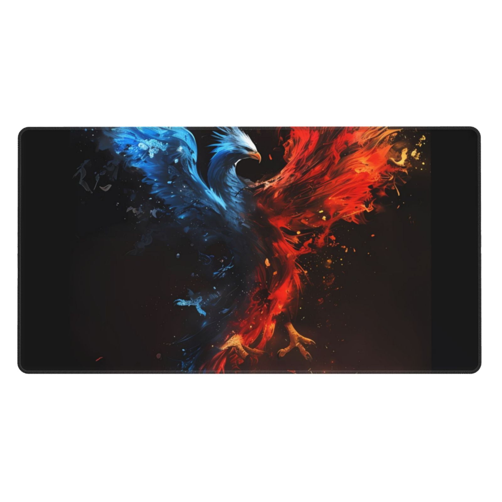 Xecao Red And Blue Fire Bird for Waterproof Mouse Pad - Extended ...