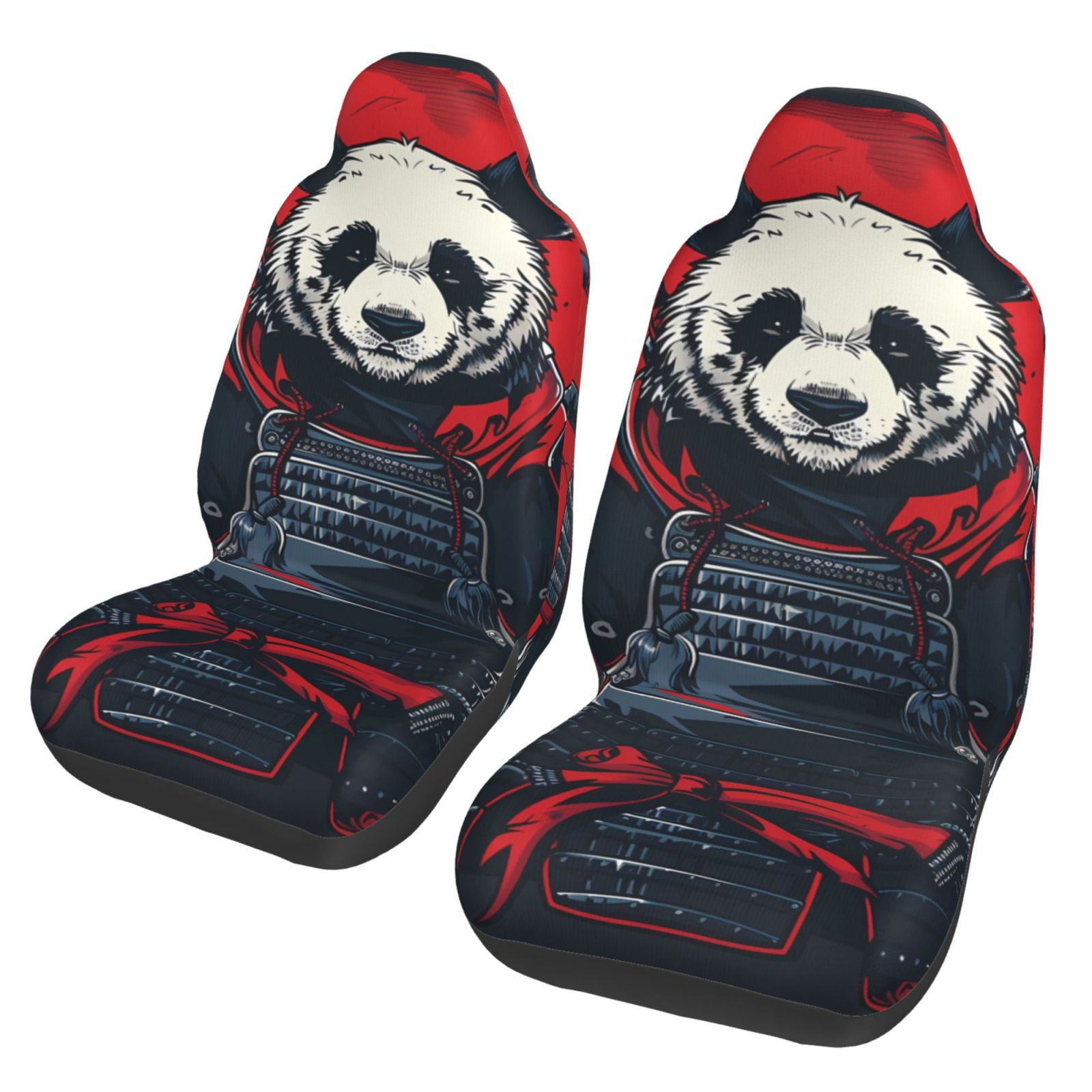 Xecao Red Black Eastern Panda Warrior Print Car Seat Cover in That Fits ...