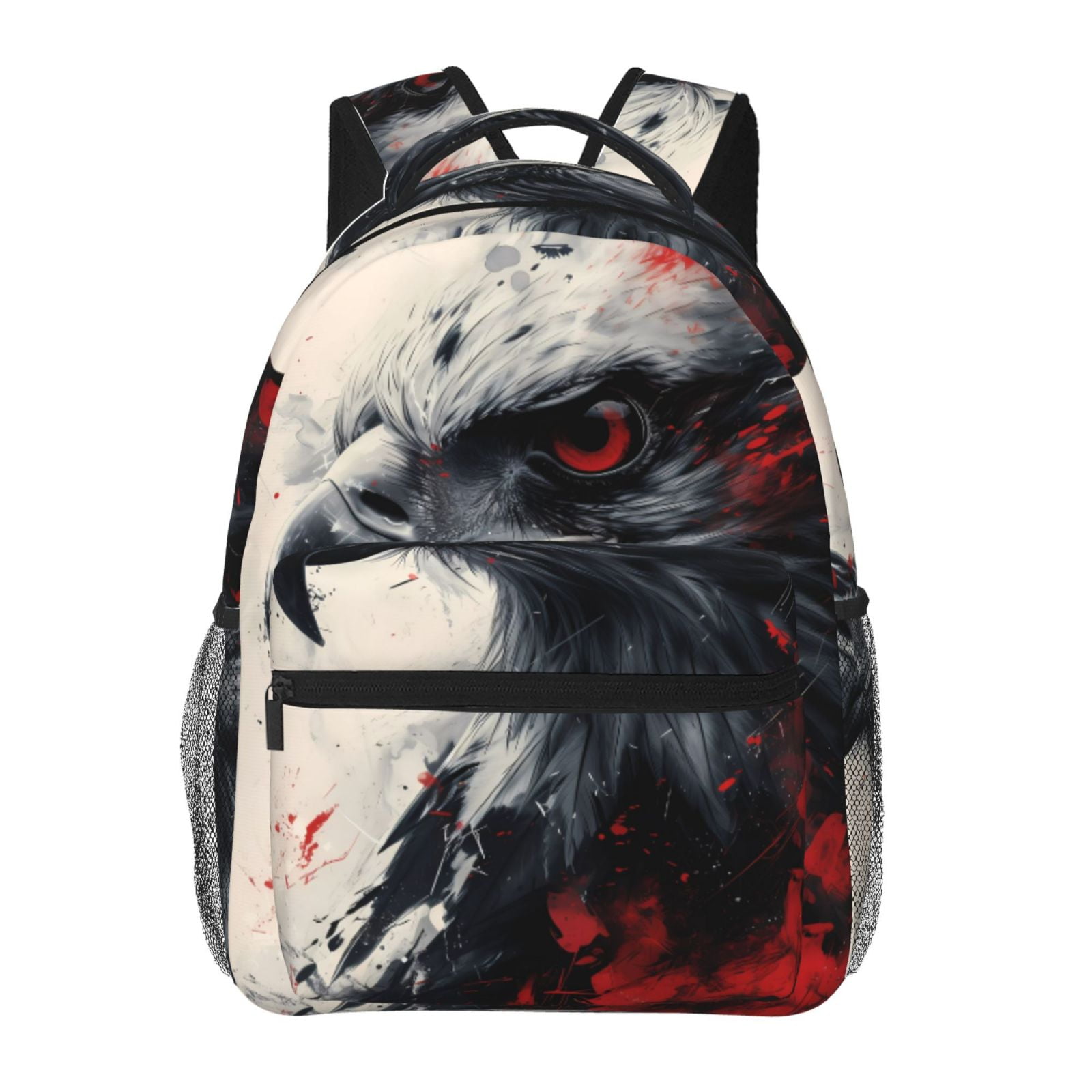 Xecao Red Black Ink Style Bald Eagle Backpack, a stylish and functional ...