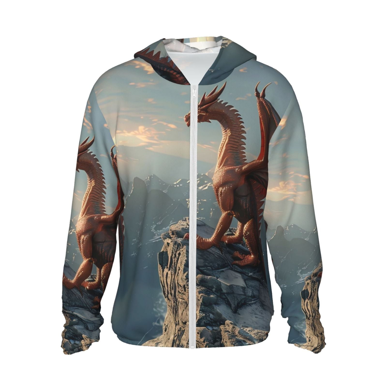 Xecao Red Dragon Mountain Sunrise for Sun Shirt-A lightweight, Hoodie ...