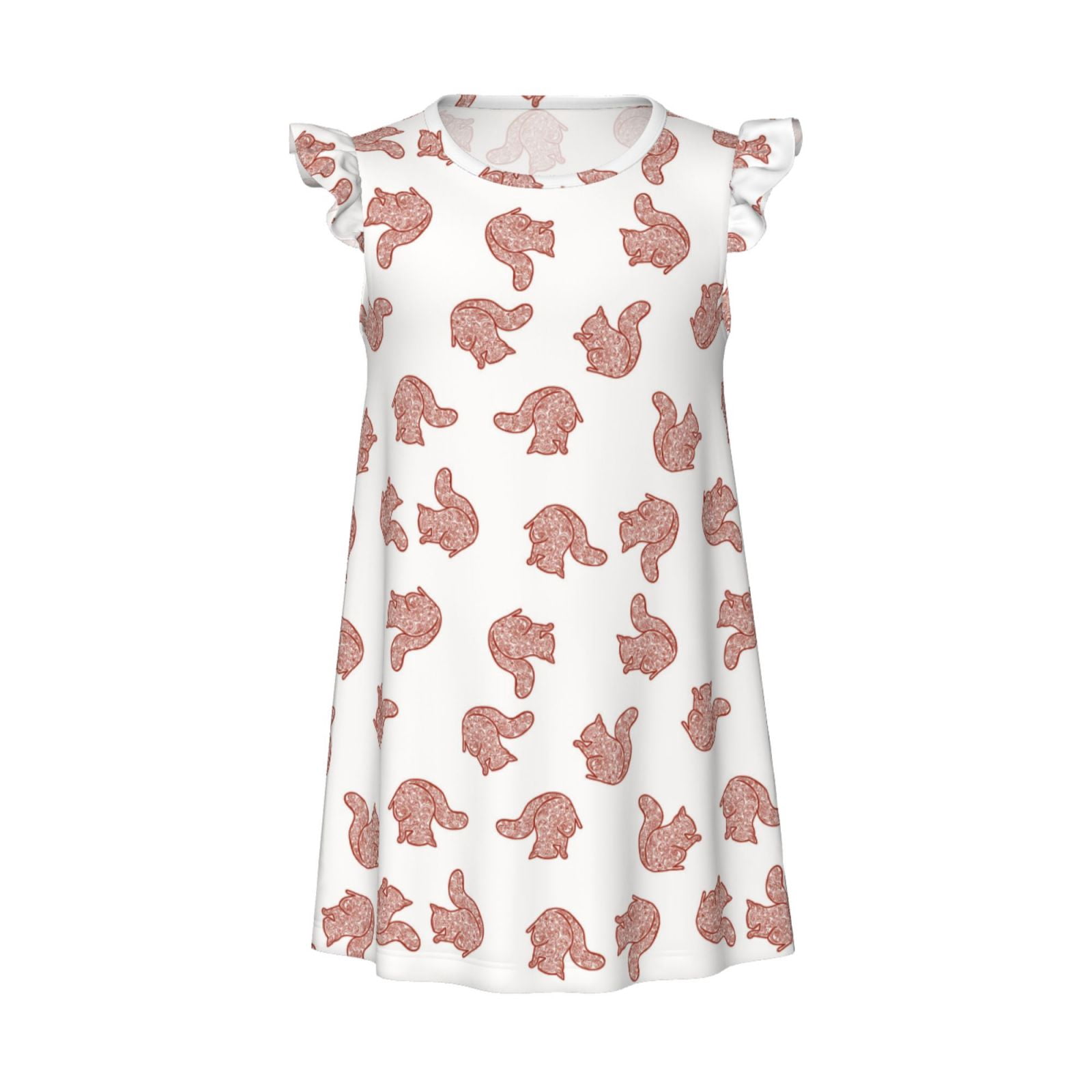 Xecao Red Fox Nightgowns for Girls: Elegant Princess Pajama Dresses for ...