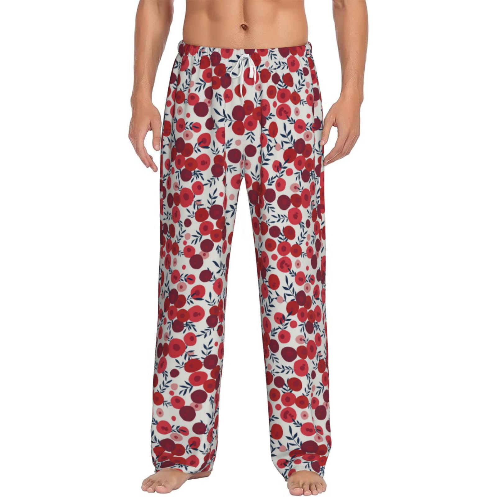 Xecao Red Hawthorn Men's Straight Lounge Pajama Pants: The Ultimate in ...