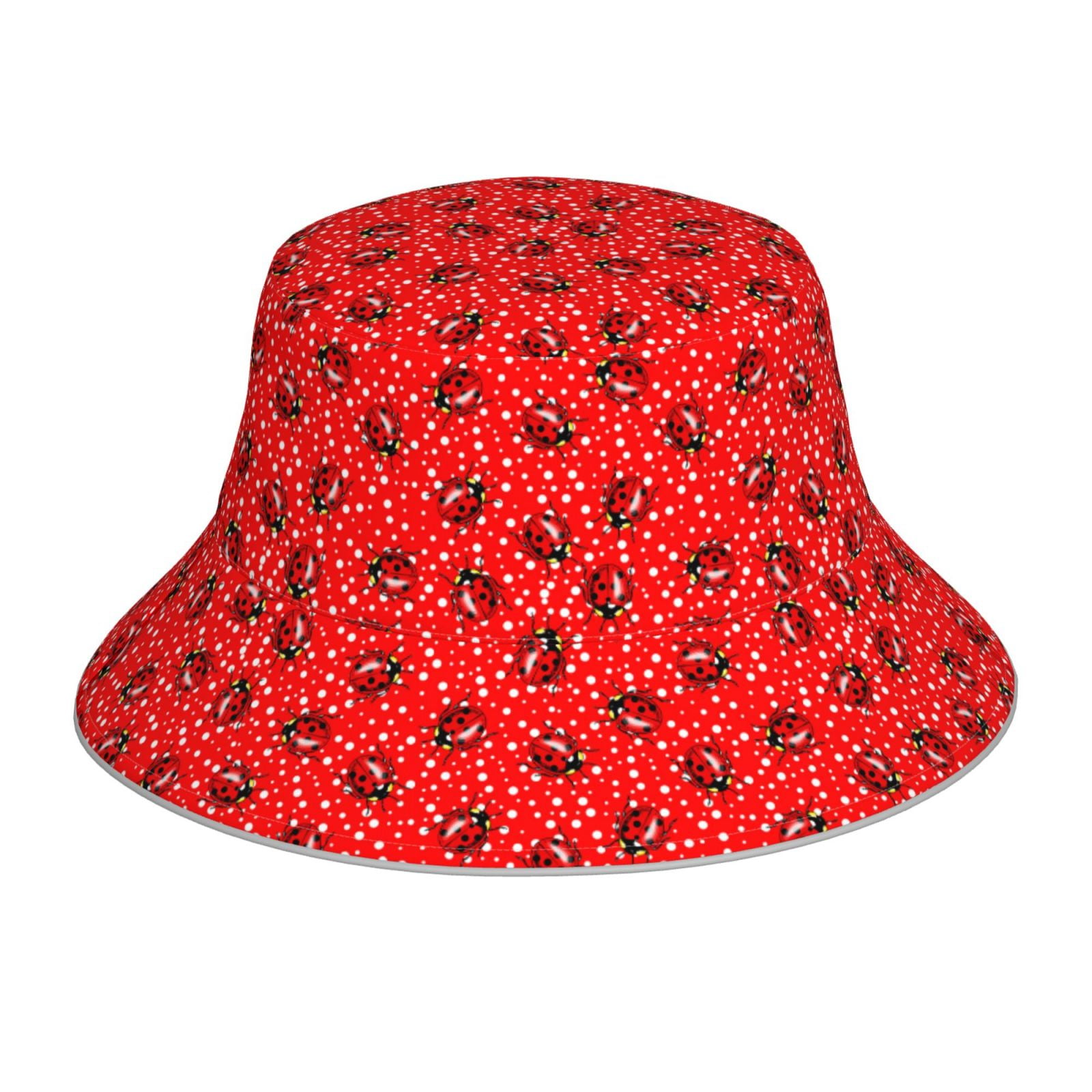 Xecao Red Ladybugs On White Dotted Print Men and Women Night Reflective ...