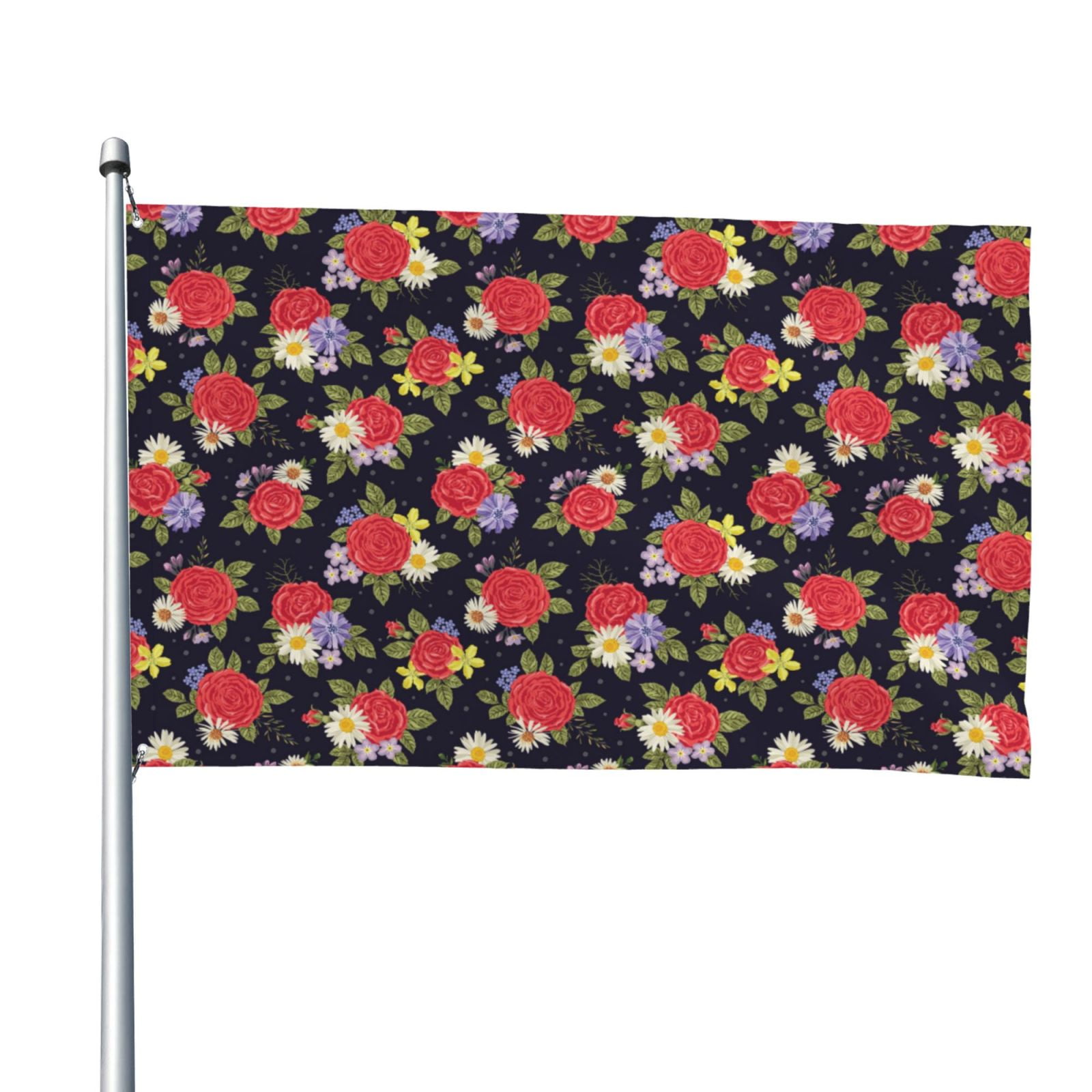 Xecao Red Rose Flower for Longest Lasting Flag, Made From Polyester, UV ...