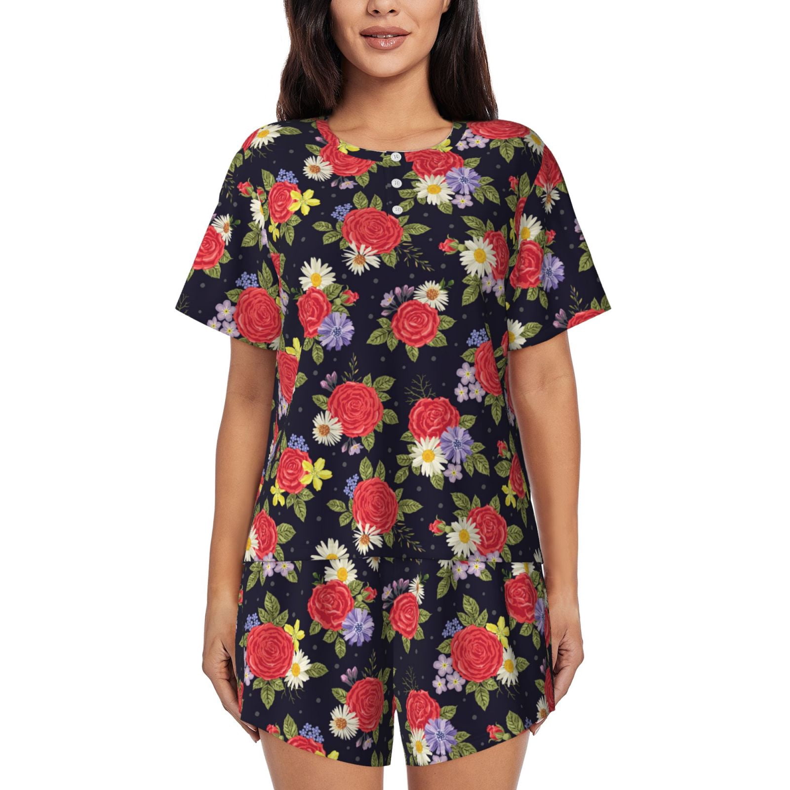 Xecao Red Rose Flower print Swimsuit for women, Summer-ready, sporty ...