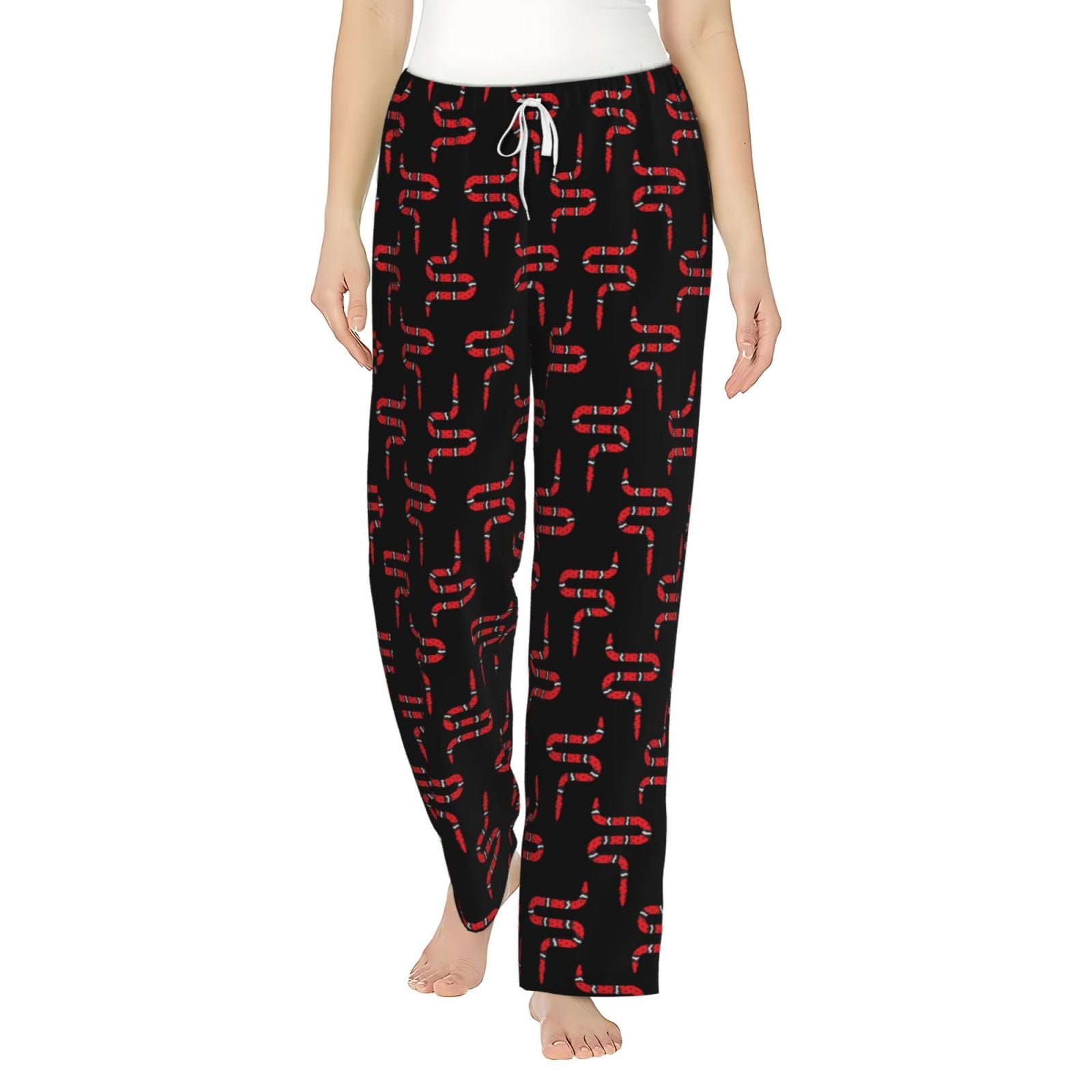 Xecao Red Snake Women's Straight Lounge Pajama Pants: The Epitome of ...