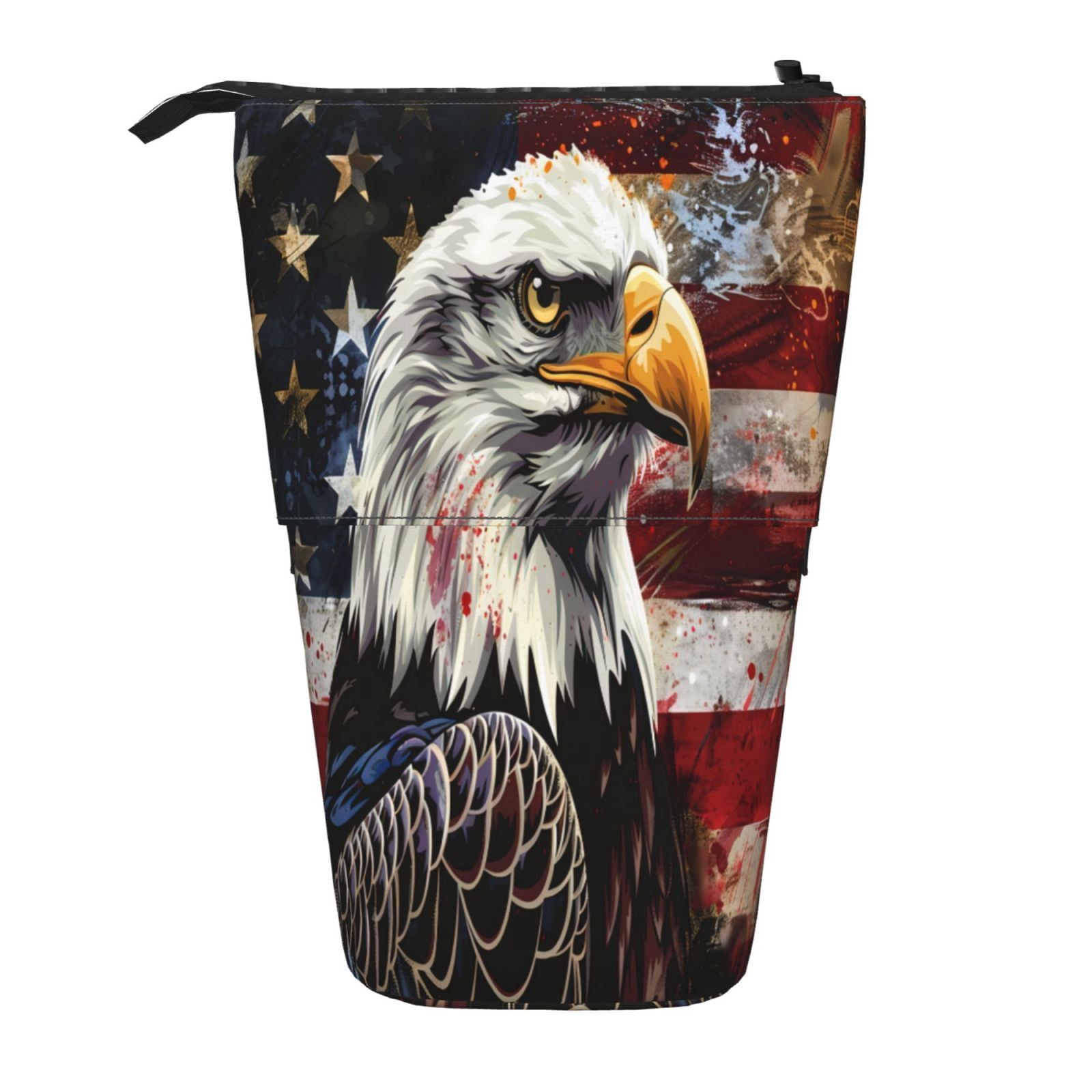 Xecao Retro American Eagle A Print Telescopic Pencil Bag Pen Holder Pop ...