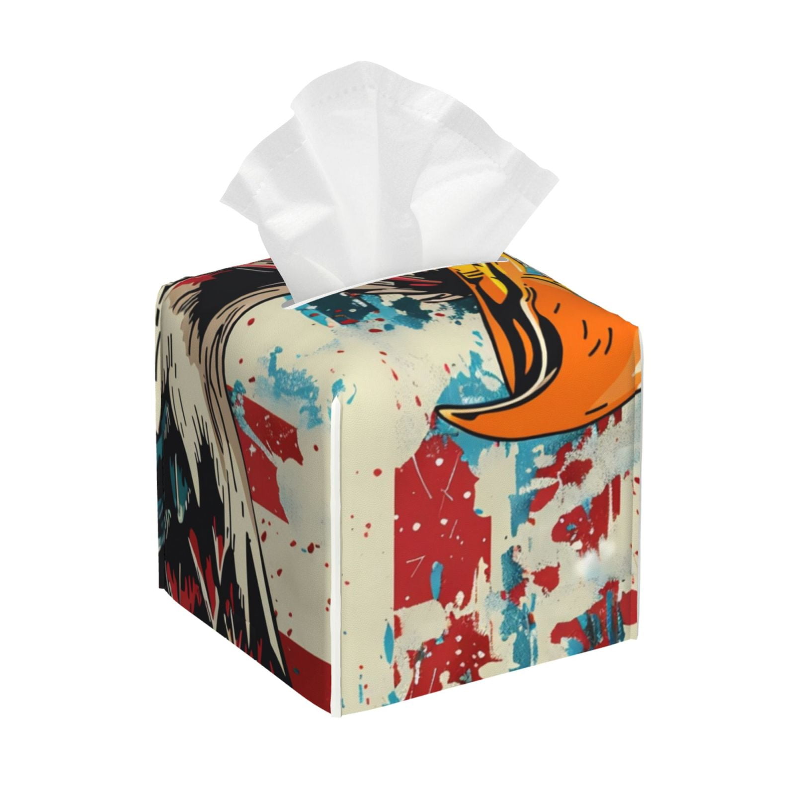 Xecao Retro American Eagle for Tissue Box Cover Holder Square - Leather ...