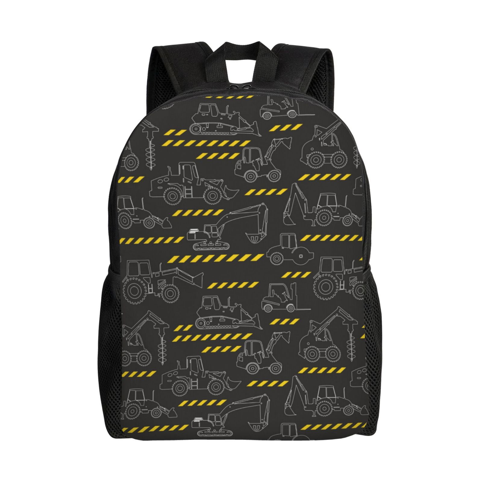 Xecao Retro Excavator Print School Backpack with Laptop Compartment ...