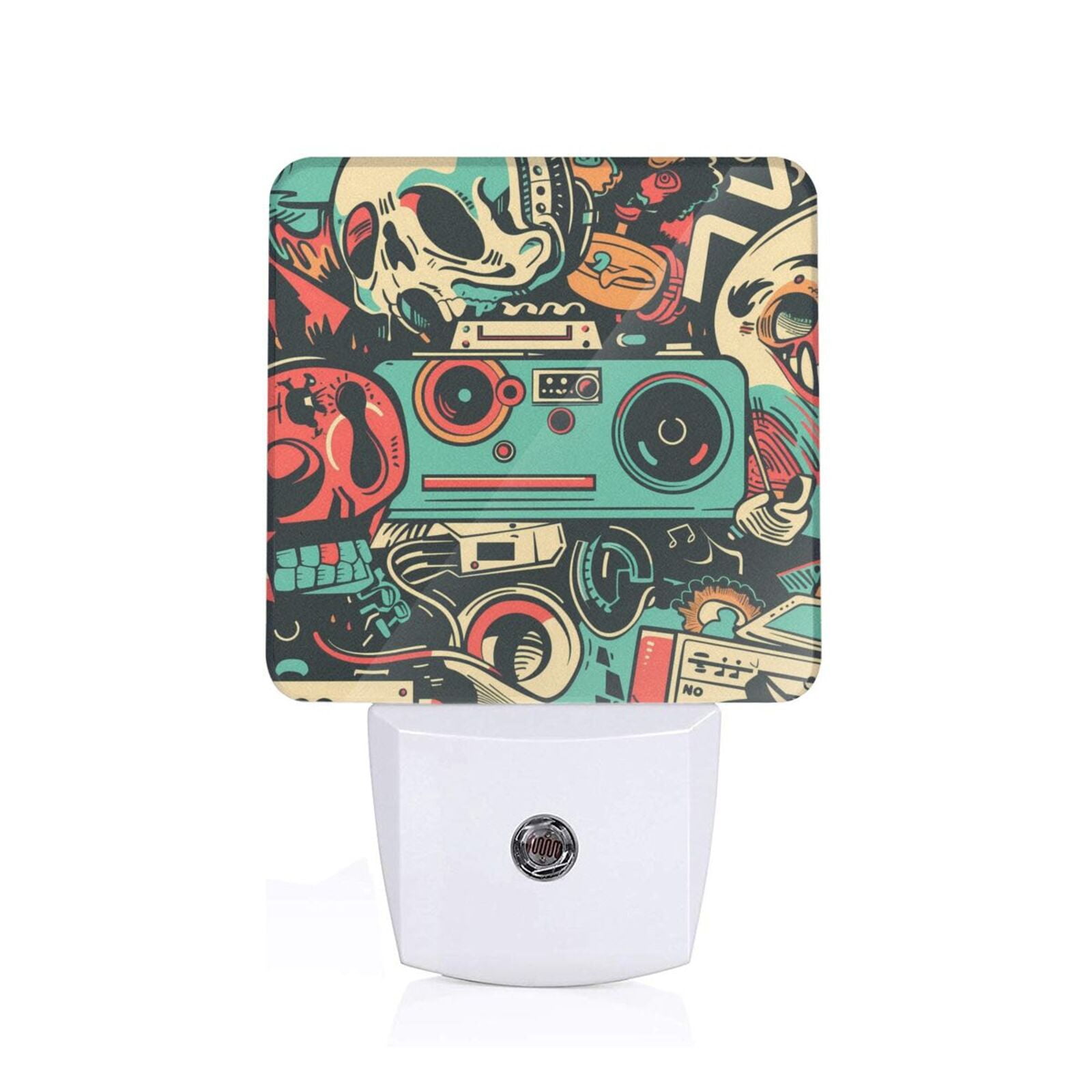 Xecao Retro Pop Art Collage for Night Light - a Wall-mounted LED ...