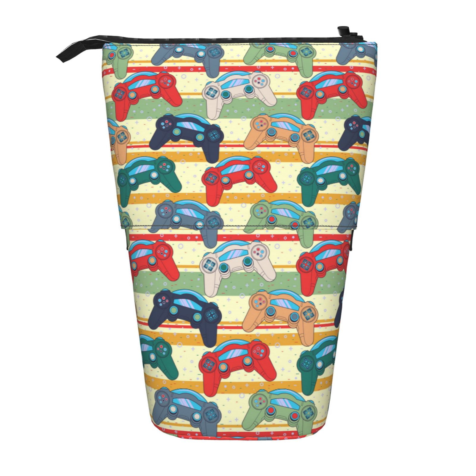 Xecao Retro With Joysticks Print Telescopic Pencil Bag Pen Holder Pop ...