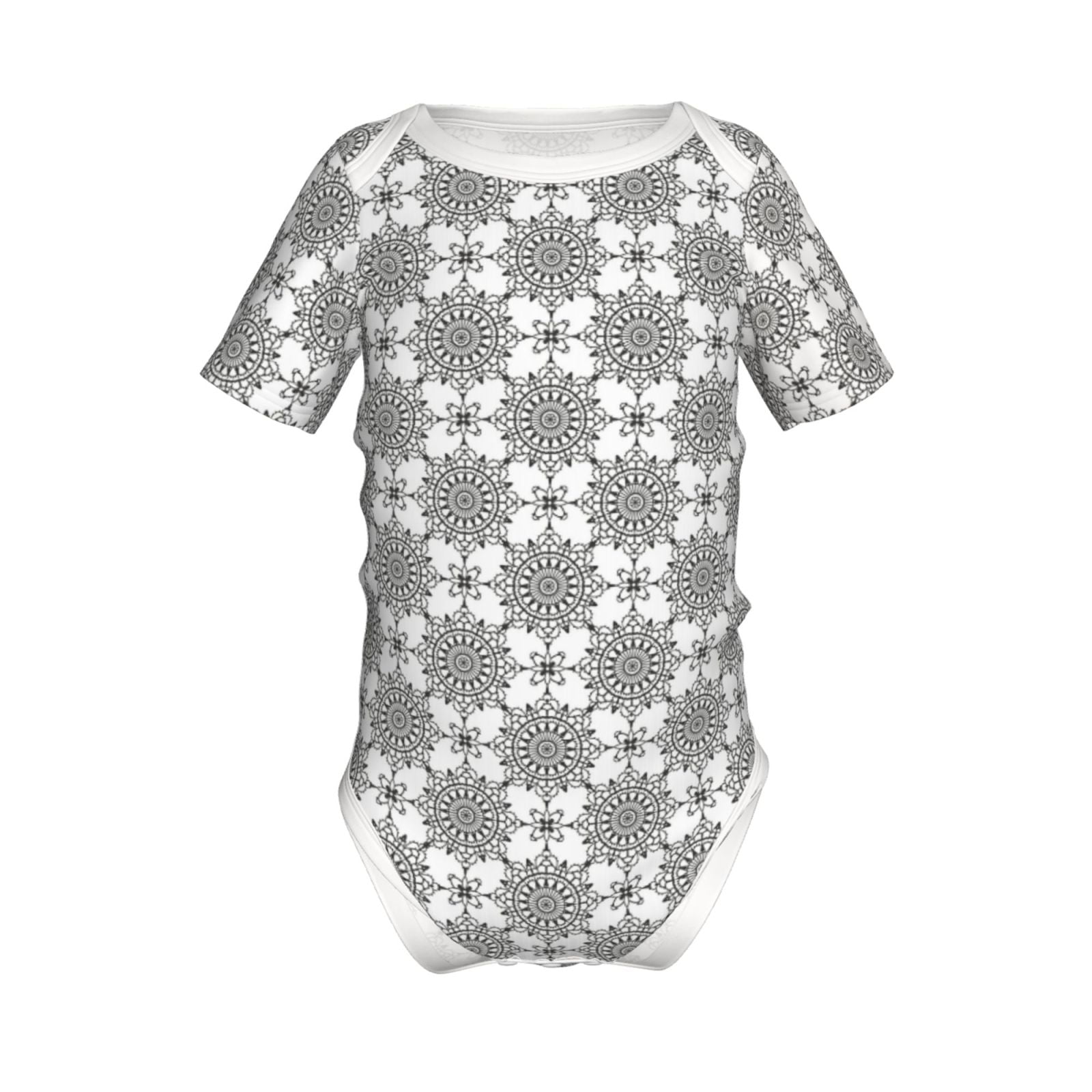 Xecao Retro sketch flower lines Pattern Baby Climbing Bodysuit Short Sleeve Onesie Unisex 0-12 ...