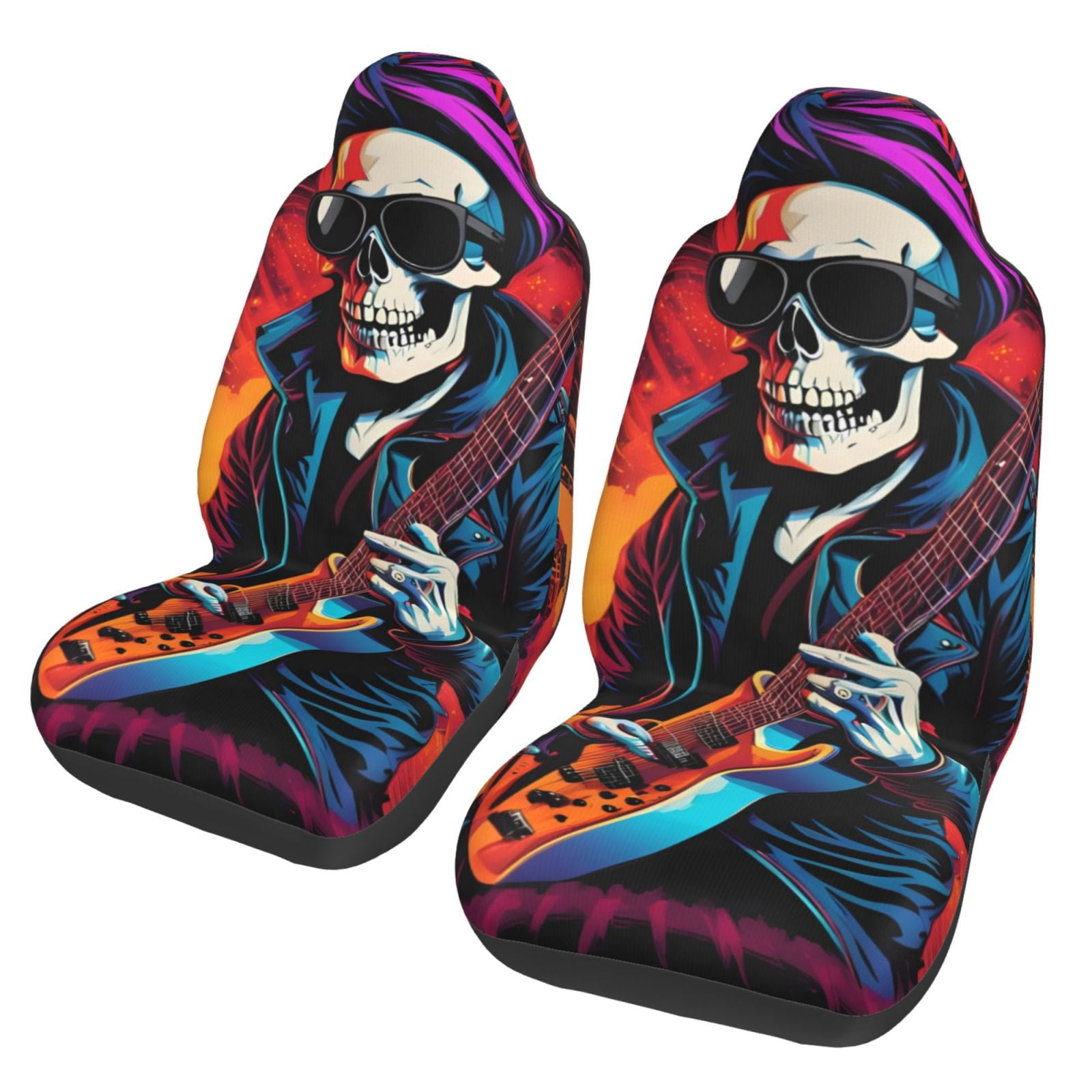 Xecao Rock Skull Singer Print Car Seat Cover in That Fits Most Cars ...