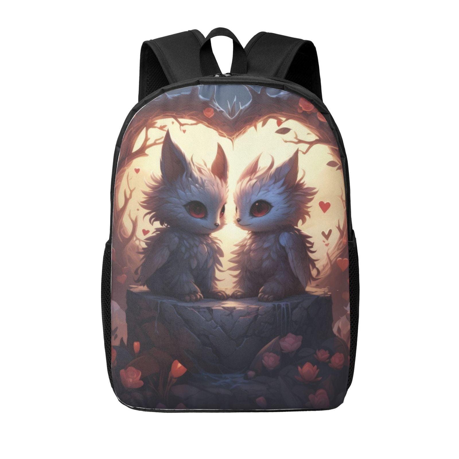 Xecao Romantic Rose Animal Couple print Travel Backpack, Large Computer ...