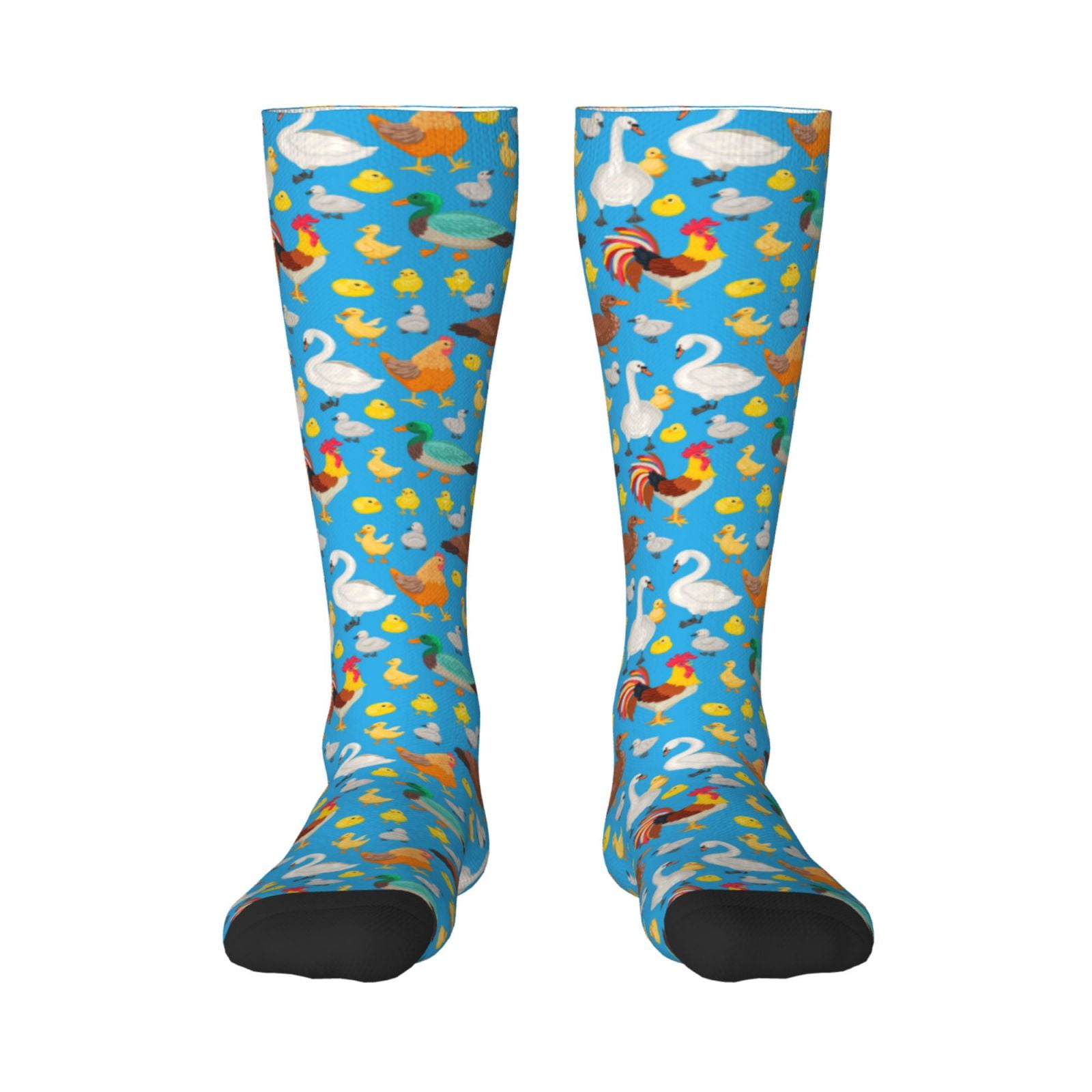 Xecao Rooster And Chickens Print Compression Socks for Both Men And ...