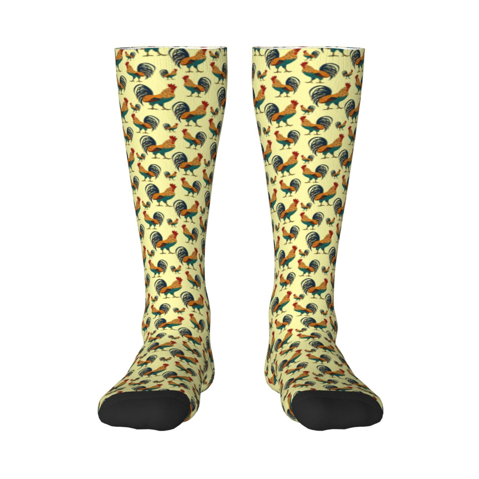 Xecao Roosters In Farm Print Compression Socks for Both Men And Women ...