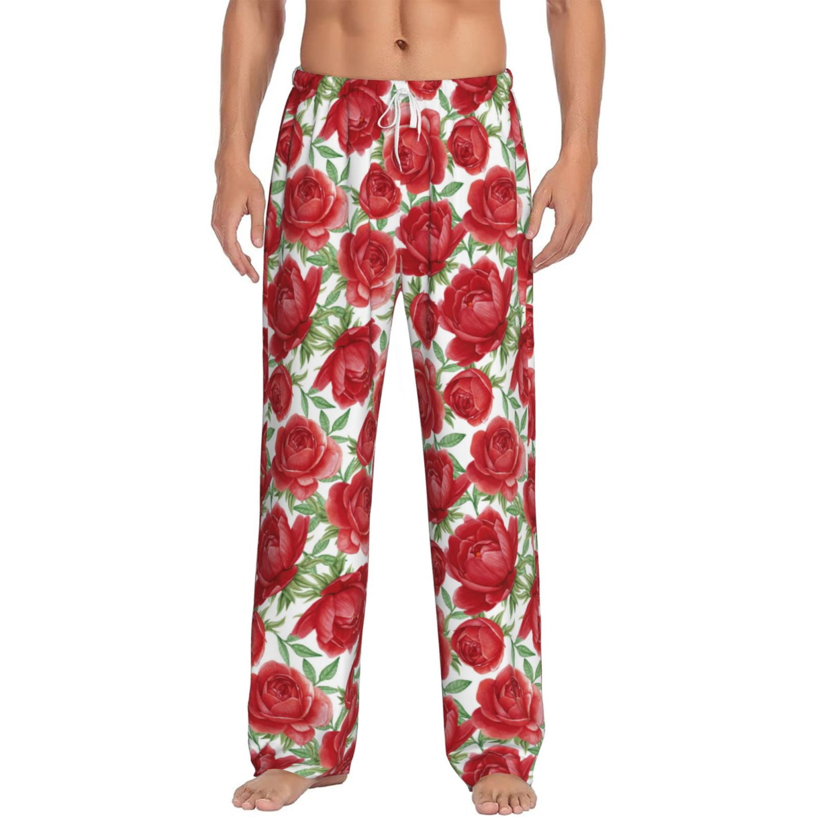 Xecao Rose Flowers Men's Straight Lounge Pajama Pants: The Ultimate in ...