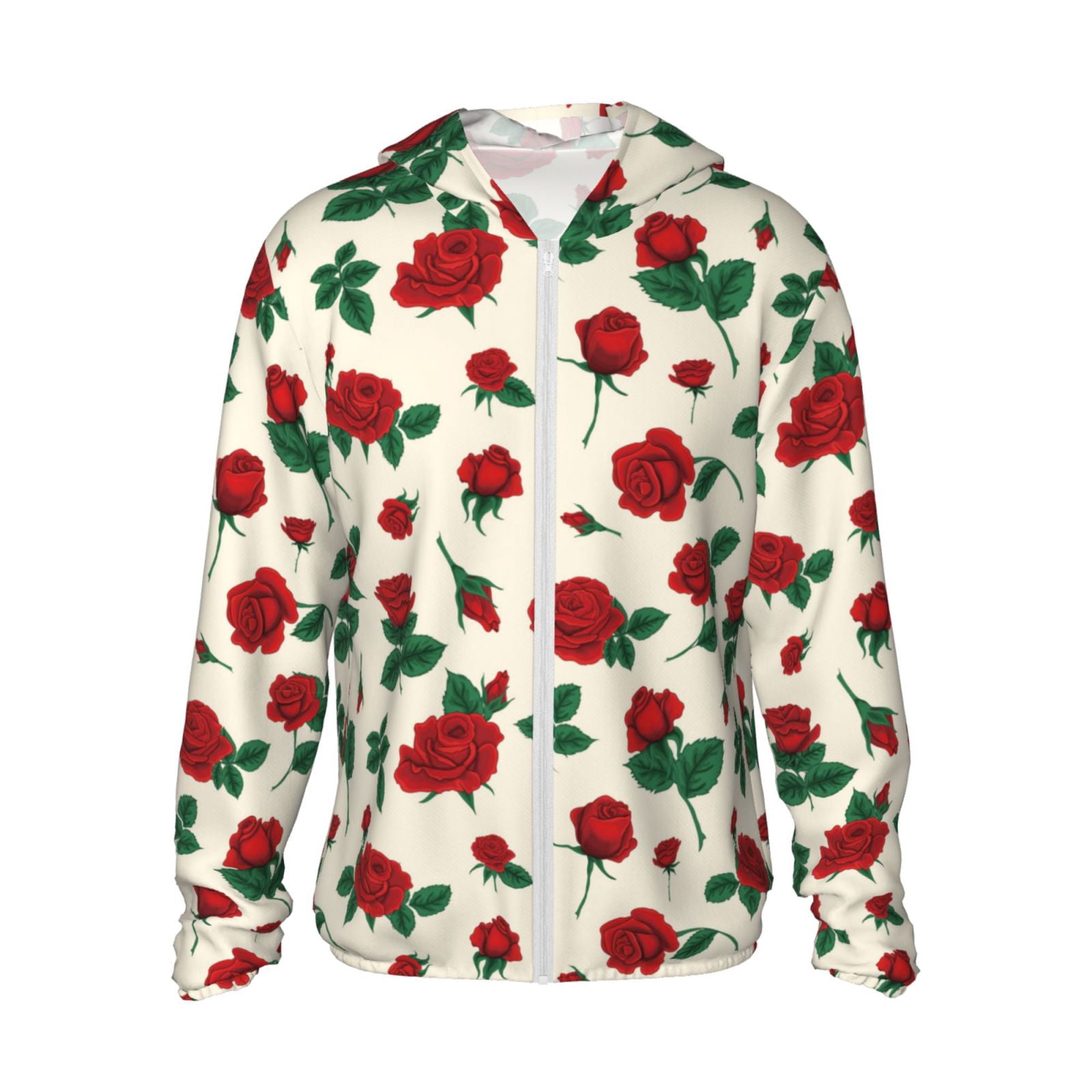 Xecao Rose Flowers for Sun Shirt-A lightweight, hoodie-style long ...