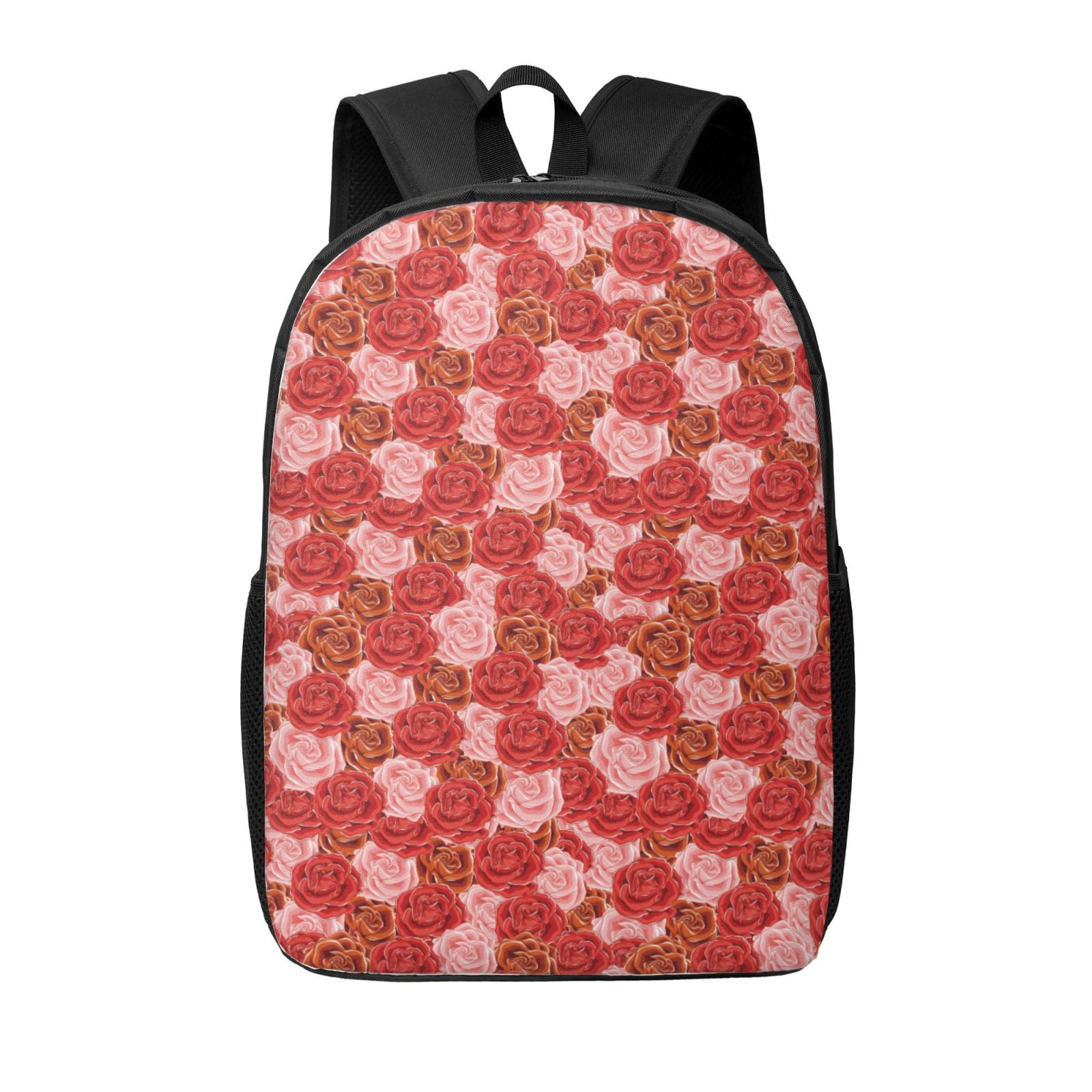 Xecao Rose Flowers print Travel Backpack, Large Computer Backpack for ...