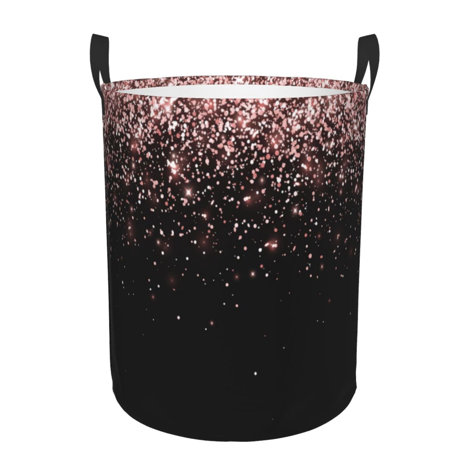 Xecao Rose Gold Glitter1 Print Laundry Hamper Basket,designed for ...