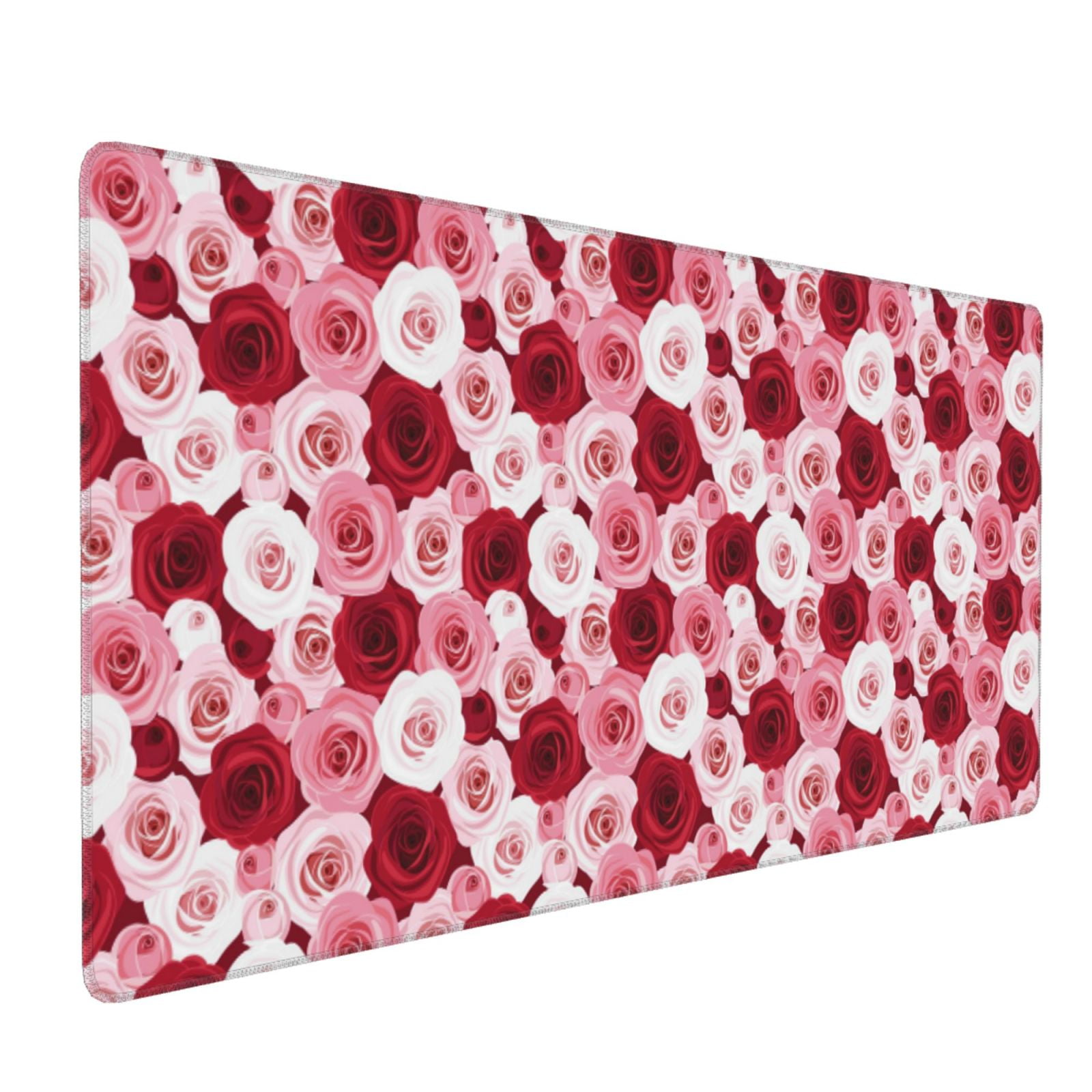 Xecao Rose Print Large Mouse Pad, 16x35.5in Mousepad, Professional Non ...