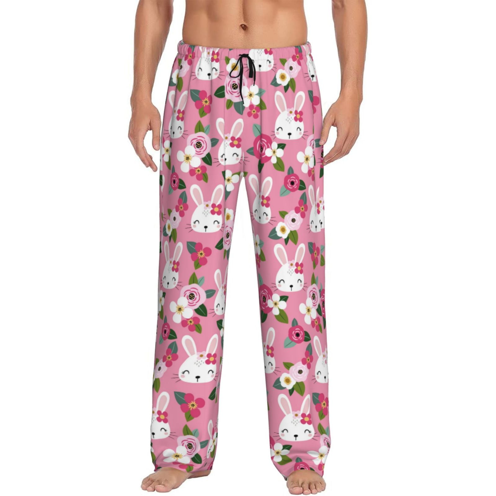 Xecao Rose Rabbit Men's Straight Lounge Pajama Pants: The Ultimate in ...