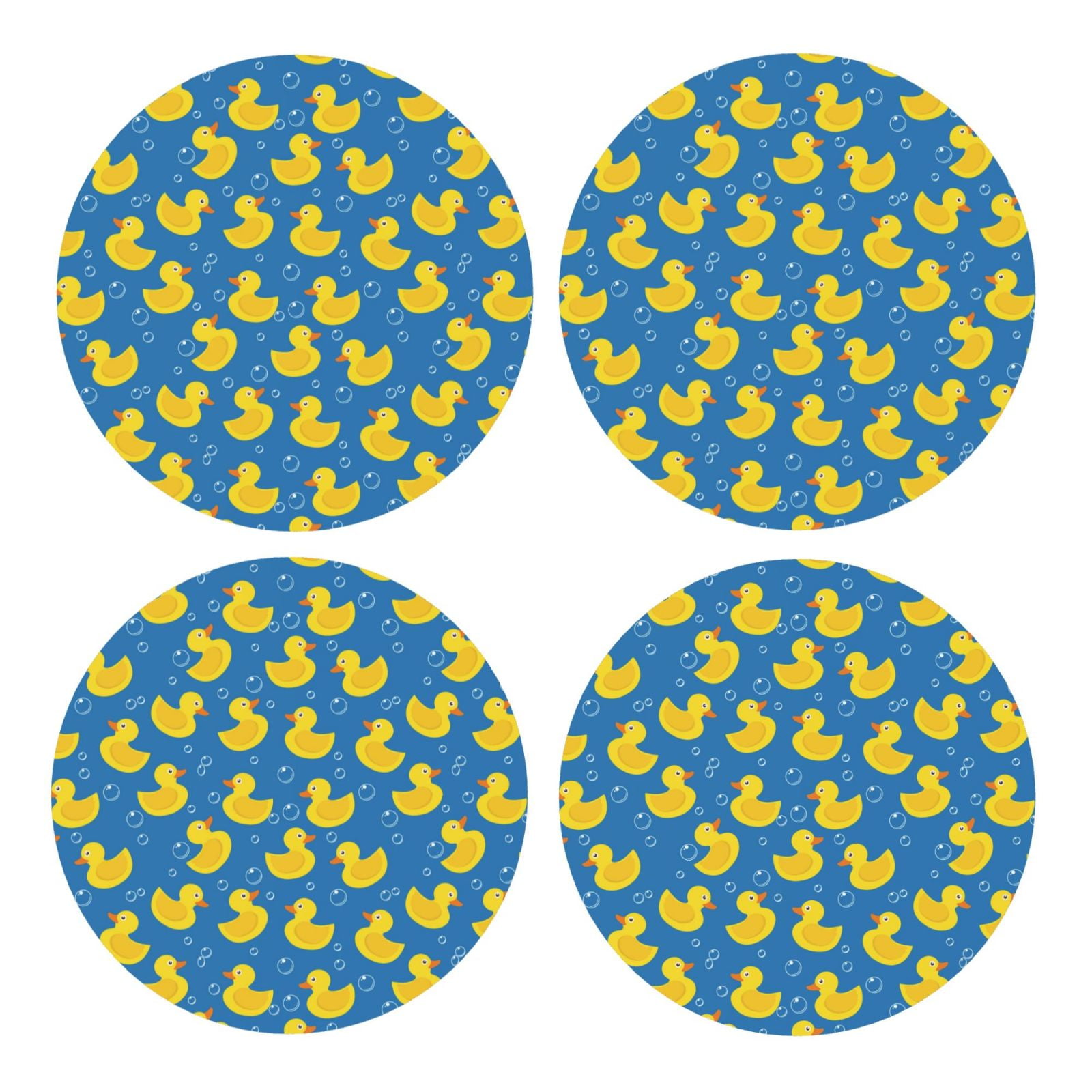 Xecao Rubber Duck for MDF Cork Coaster 4 Pcs,Drink Coasters,Suit for ...