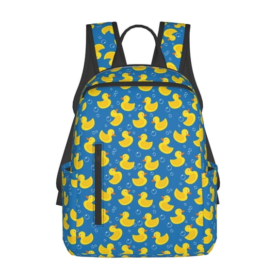 Xecao Rubber Duck print Backpack For women men Aesthetic Lightweight ...