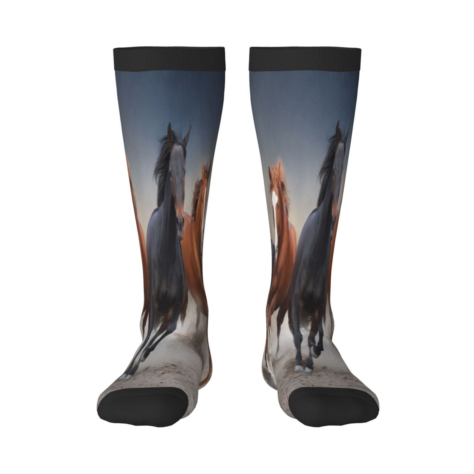 Xecao Running Horses Print Compression Socks for Both Men And Women for ...