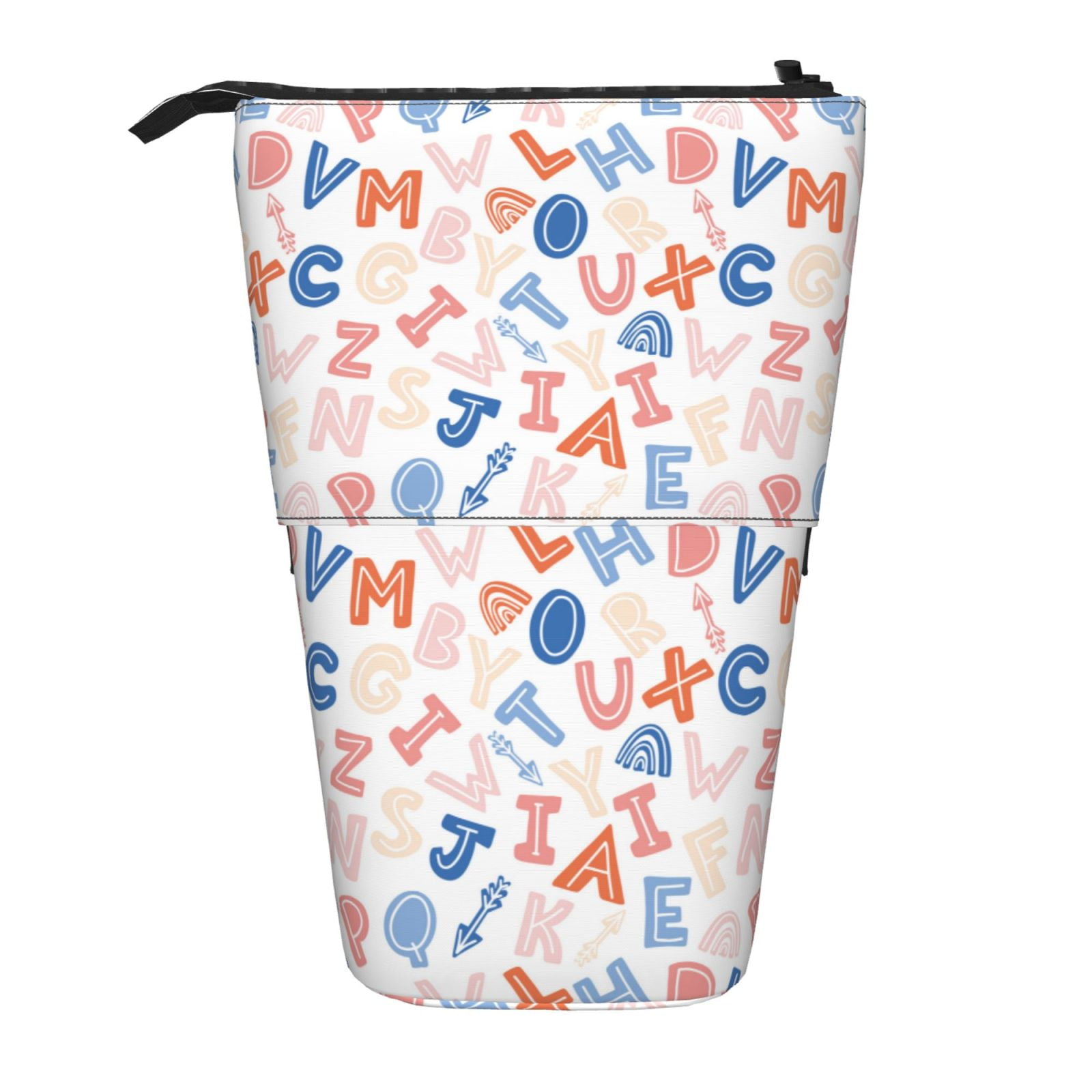 Xecao Scandinavian Alphabet Print Telescopic Pencil Bag Pen Holder Pop ...