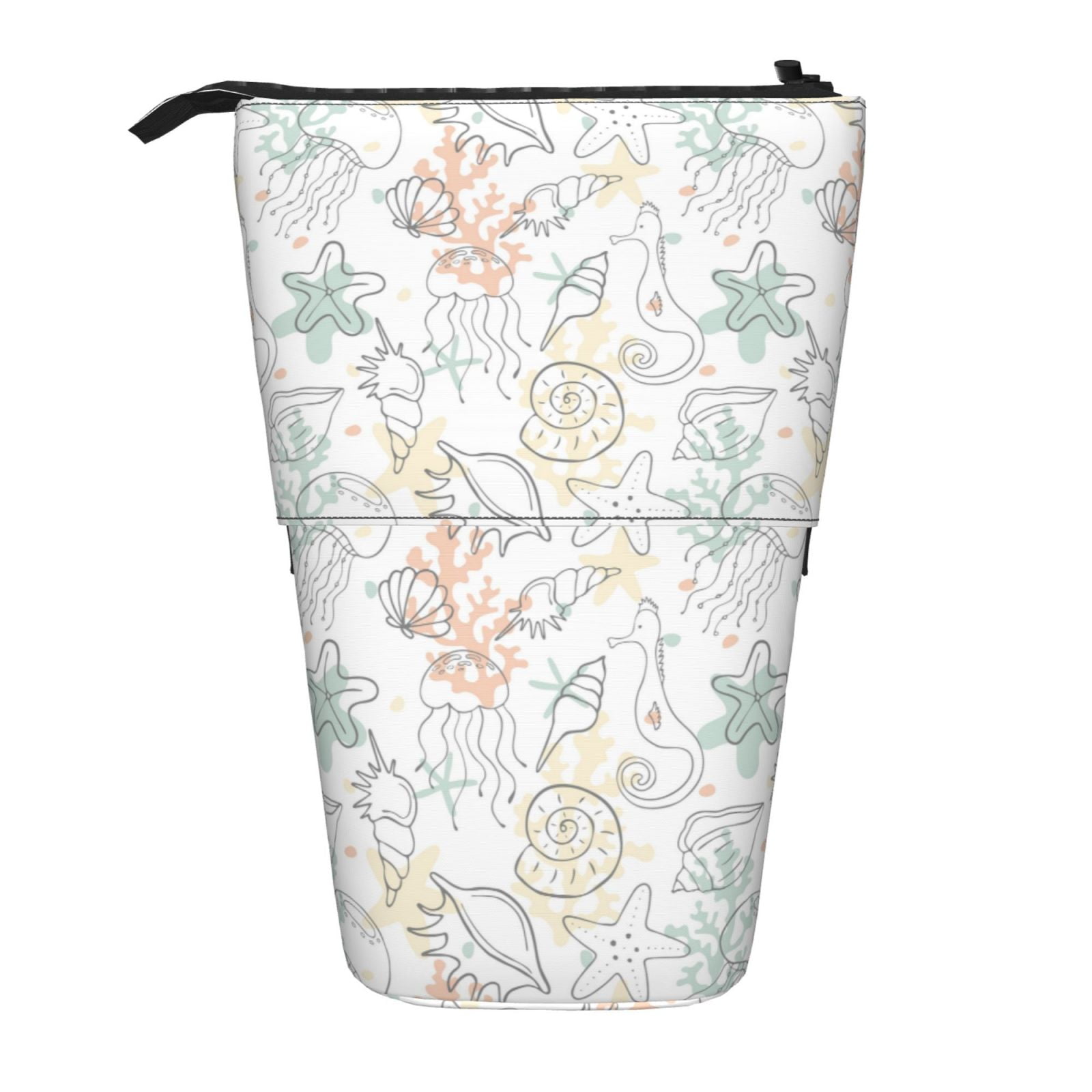 Xecao Sea Animals Print Telescopic Pencil Bag Pen Holder Pop Up ...