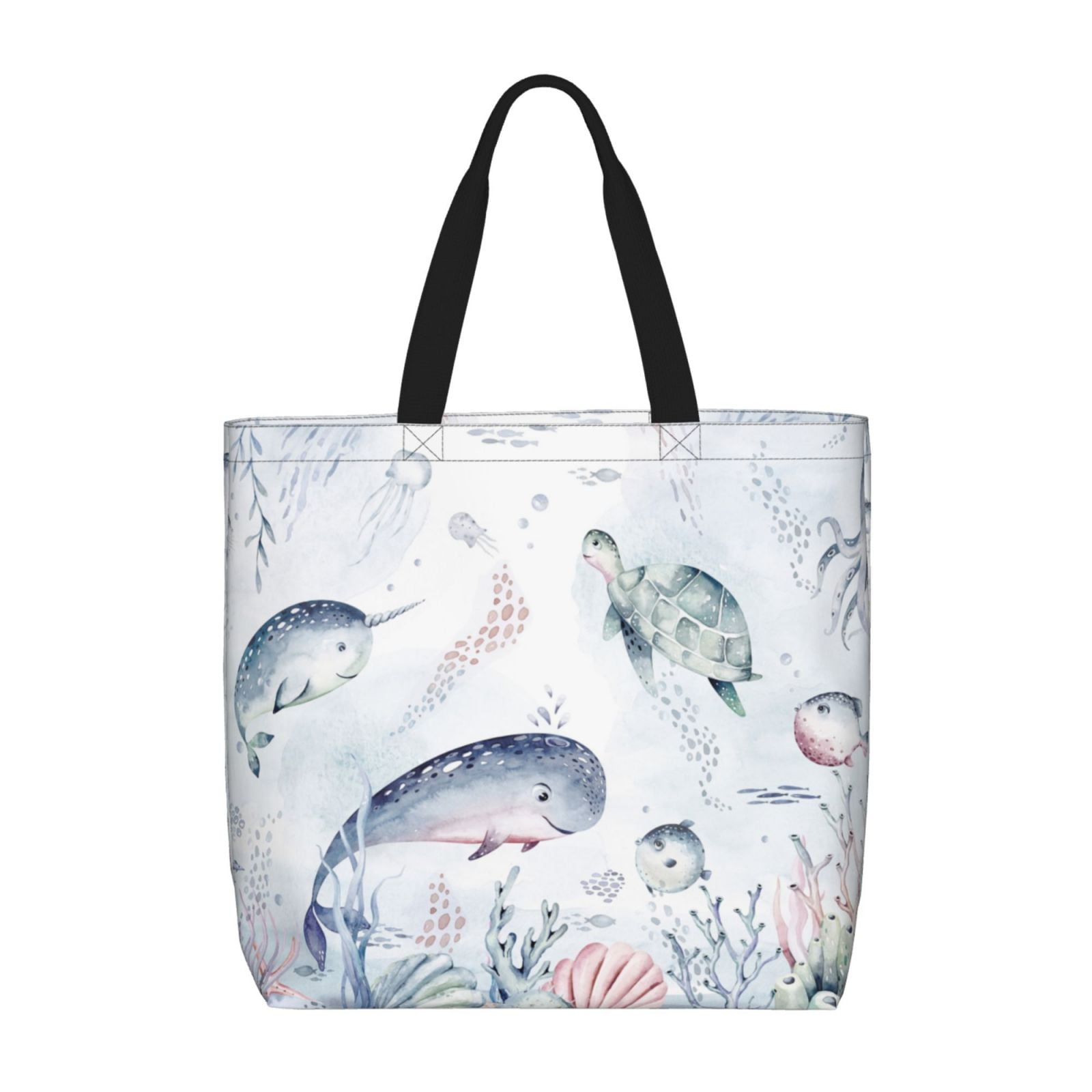 Xecao Sea Animals for Tote Bag: spacious with inner pockets, ideal for ...