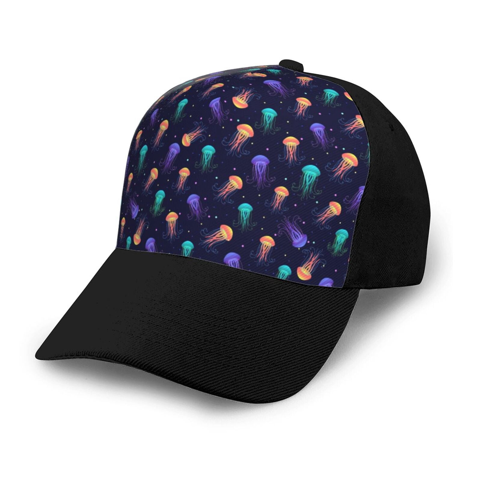 Xecao Sea Jellyfish print unisex vintage washed baseball cap, a soft ...