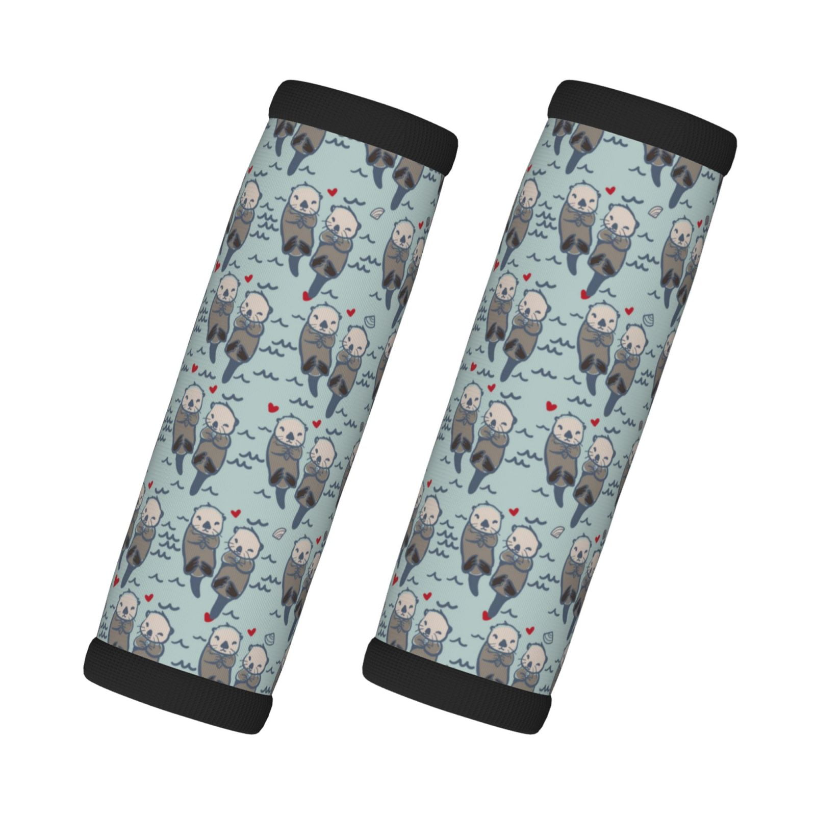 Xecao Sea Otter Print 2 Pack Luggage Handles Wrap Grips Identifiers ...